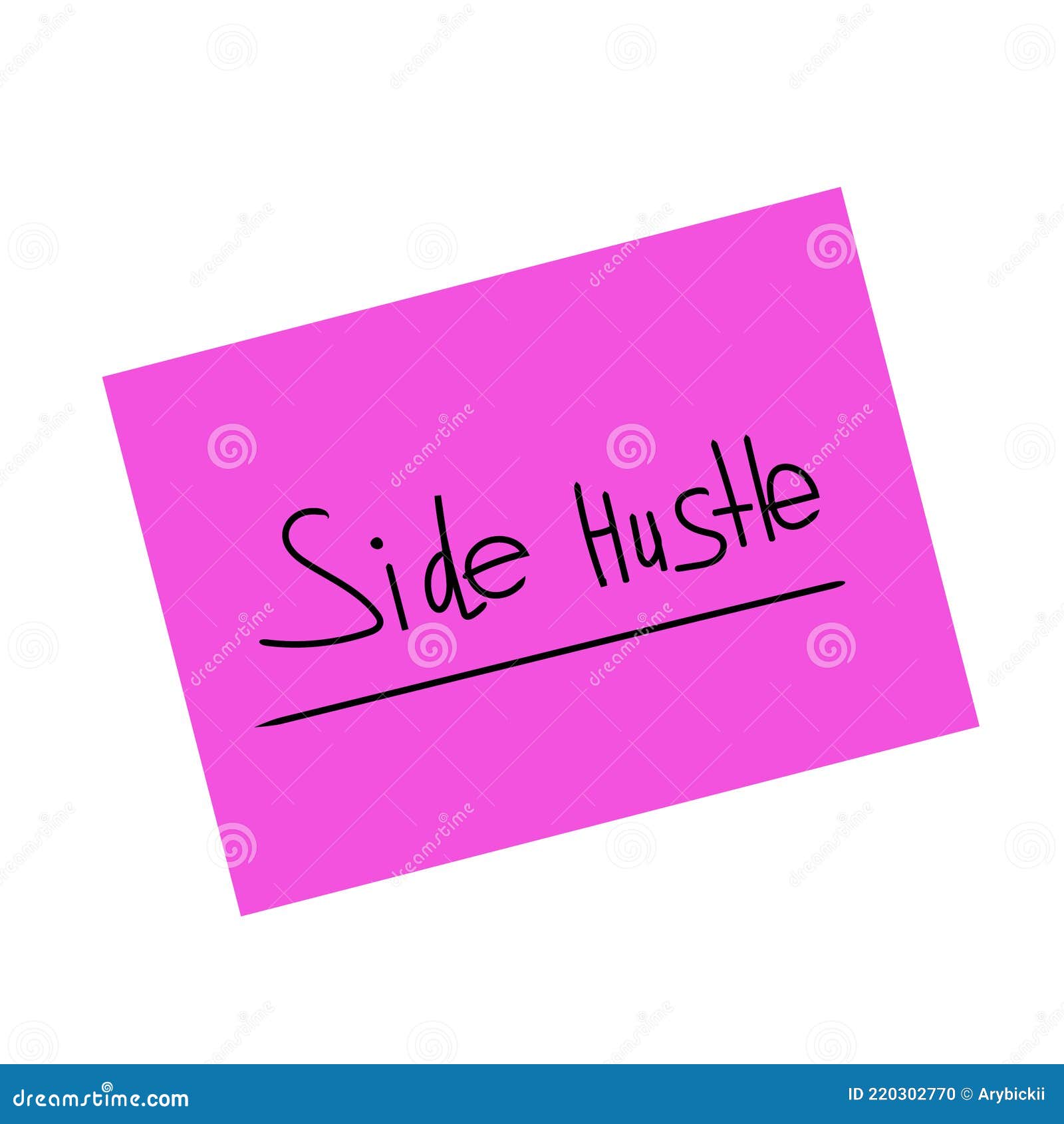 Sticky with Text Written on Cover SIDE HUSTLE Stock Vector ...