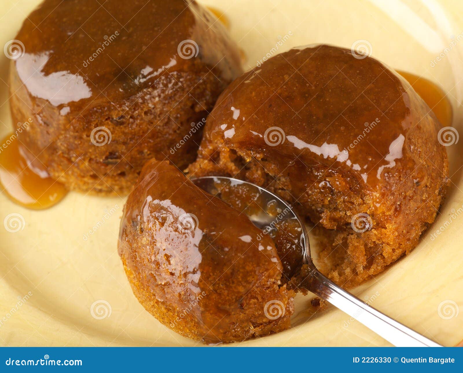 Hot Toffee Pudding With Caramel Ice-cream Stock Image | CartoonDealer ...