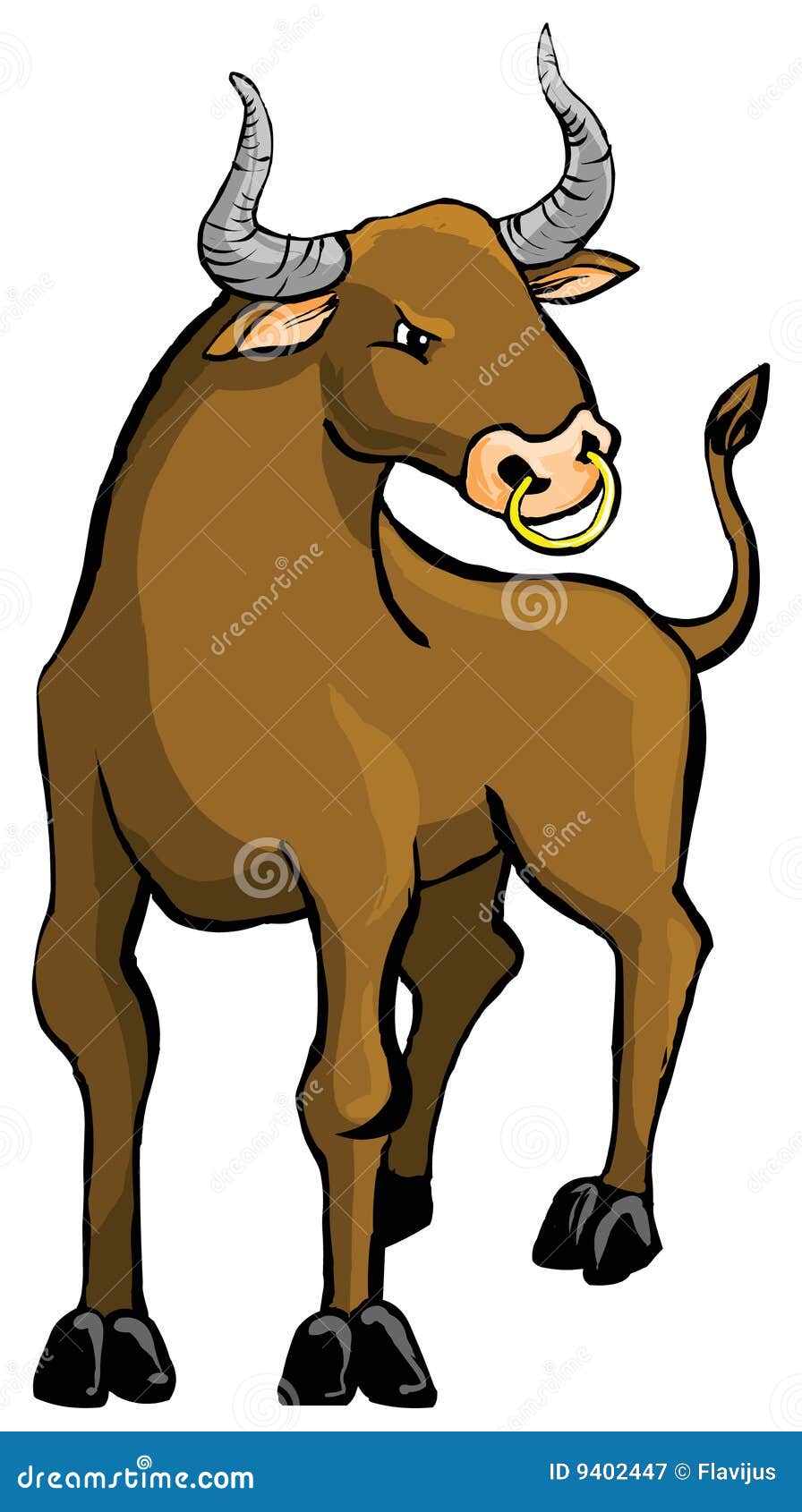 Stier vector illustratie. Illustration of zoölogie, symbool - 9402447