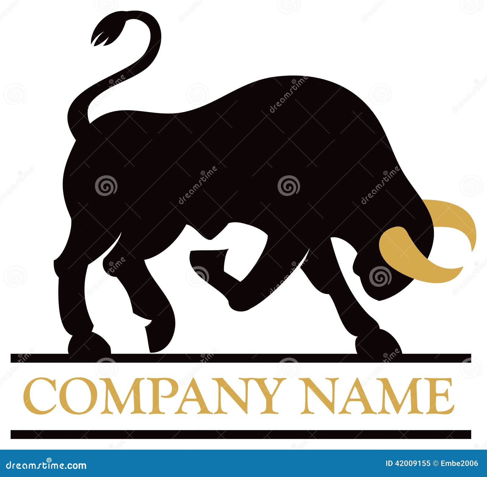 Stier-Logo vektor abbildung. Illustration von schattenbild - 42009155