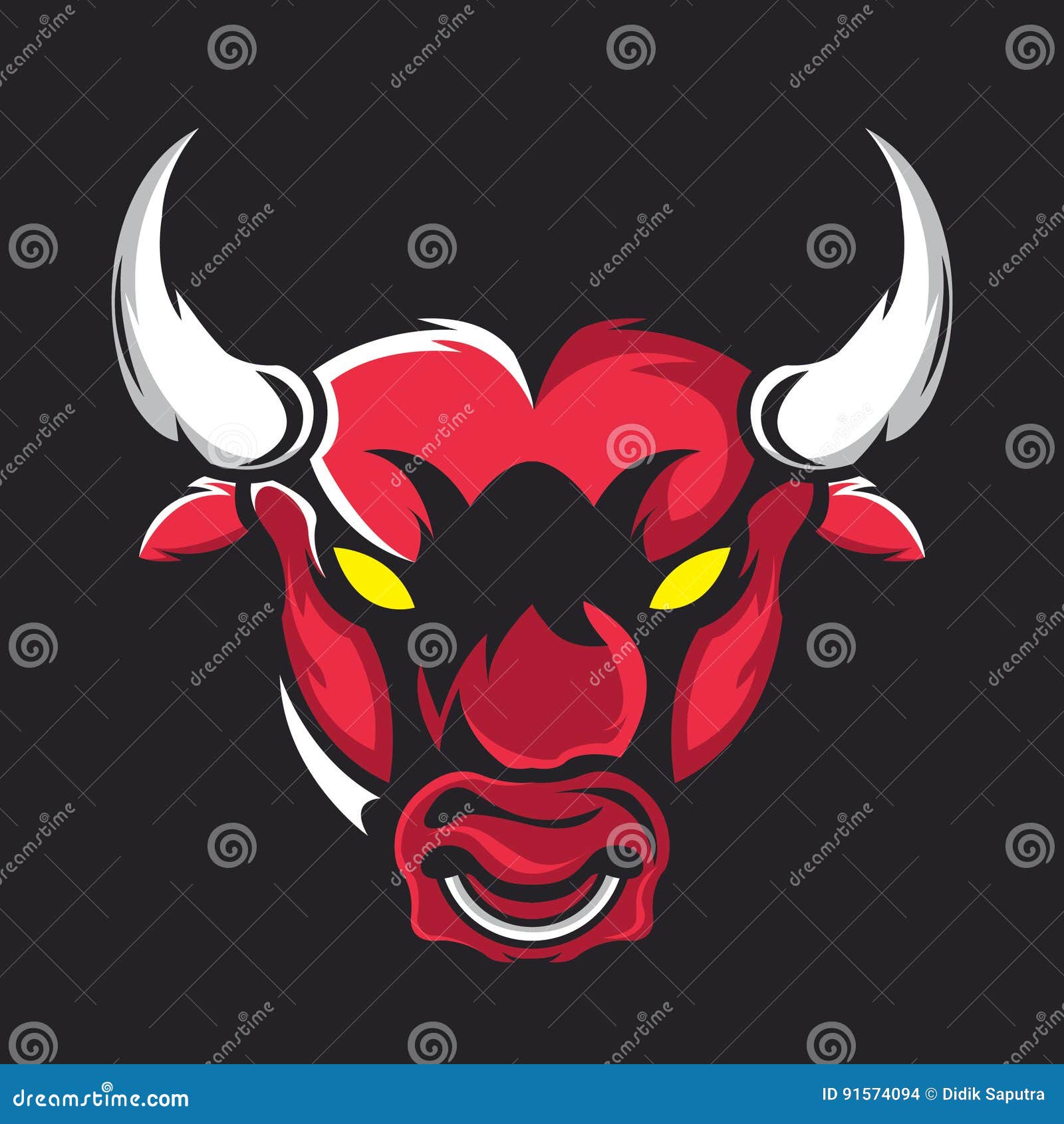 Stier-Logo vektor abbildung. Illustration von ikone, feuer - 91574094