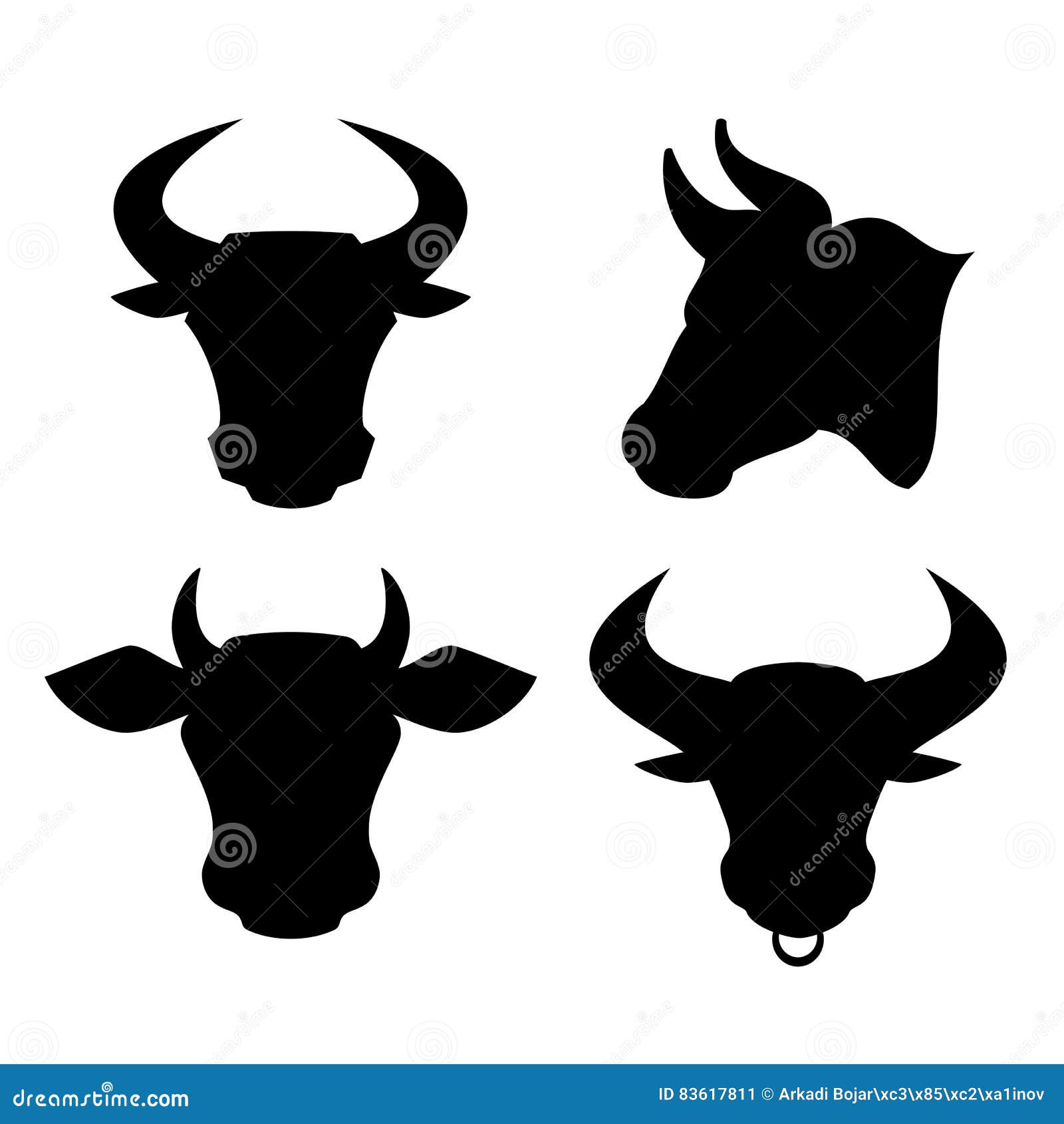 Stieren vectorpictogram vector illustratie. Illustration of longhorn ...