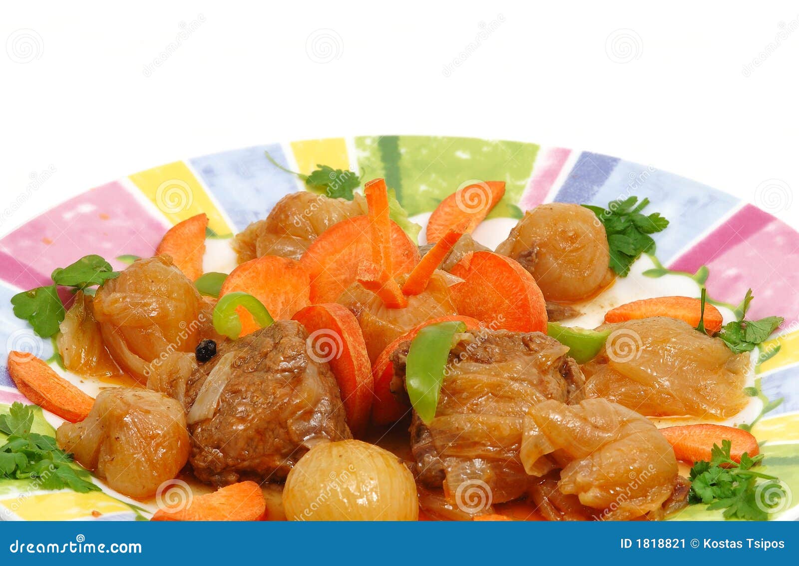 Stifado dish Greek recipe. stock image. Image of carrots - 1818821