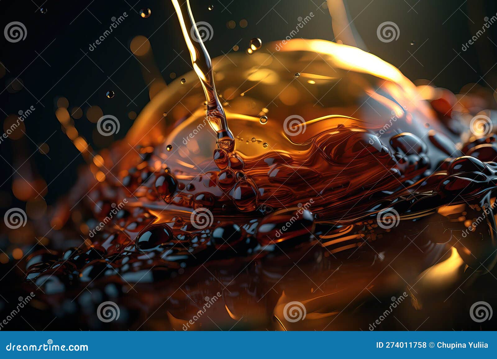 Stiff, Liquid, Molten Objects. AI Generated Stock Illustration ...