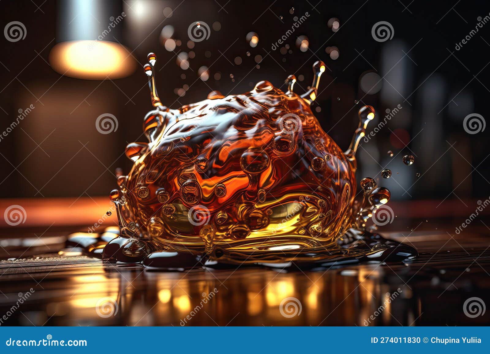 Stiff, Liquid, Molten Objects. AI Generated Stock Illustration ...