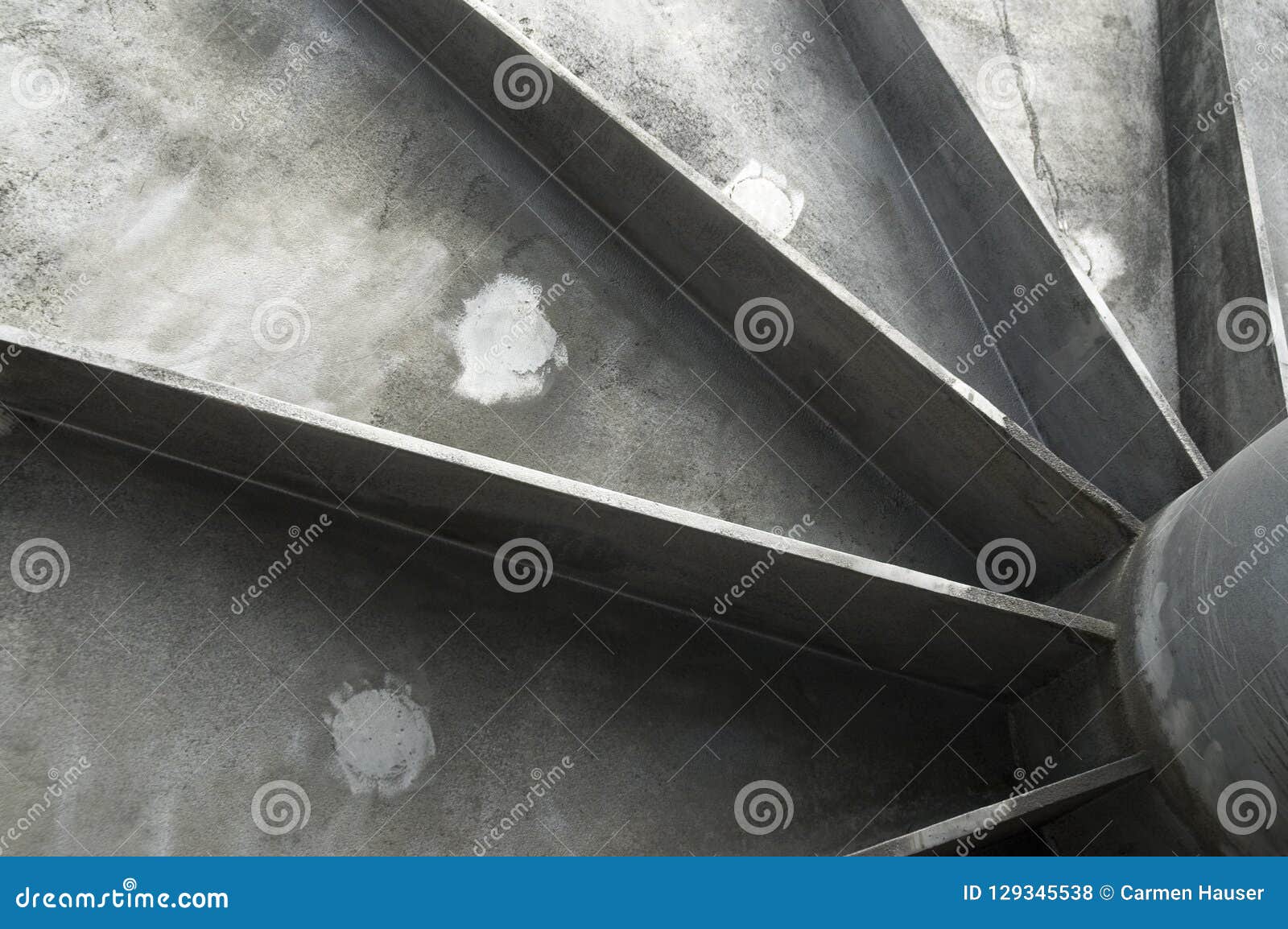 Stiffening Ribs at a Large Reel Stock Photo - Image of gray, ribs ...