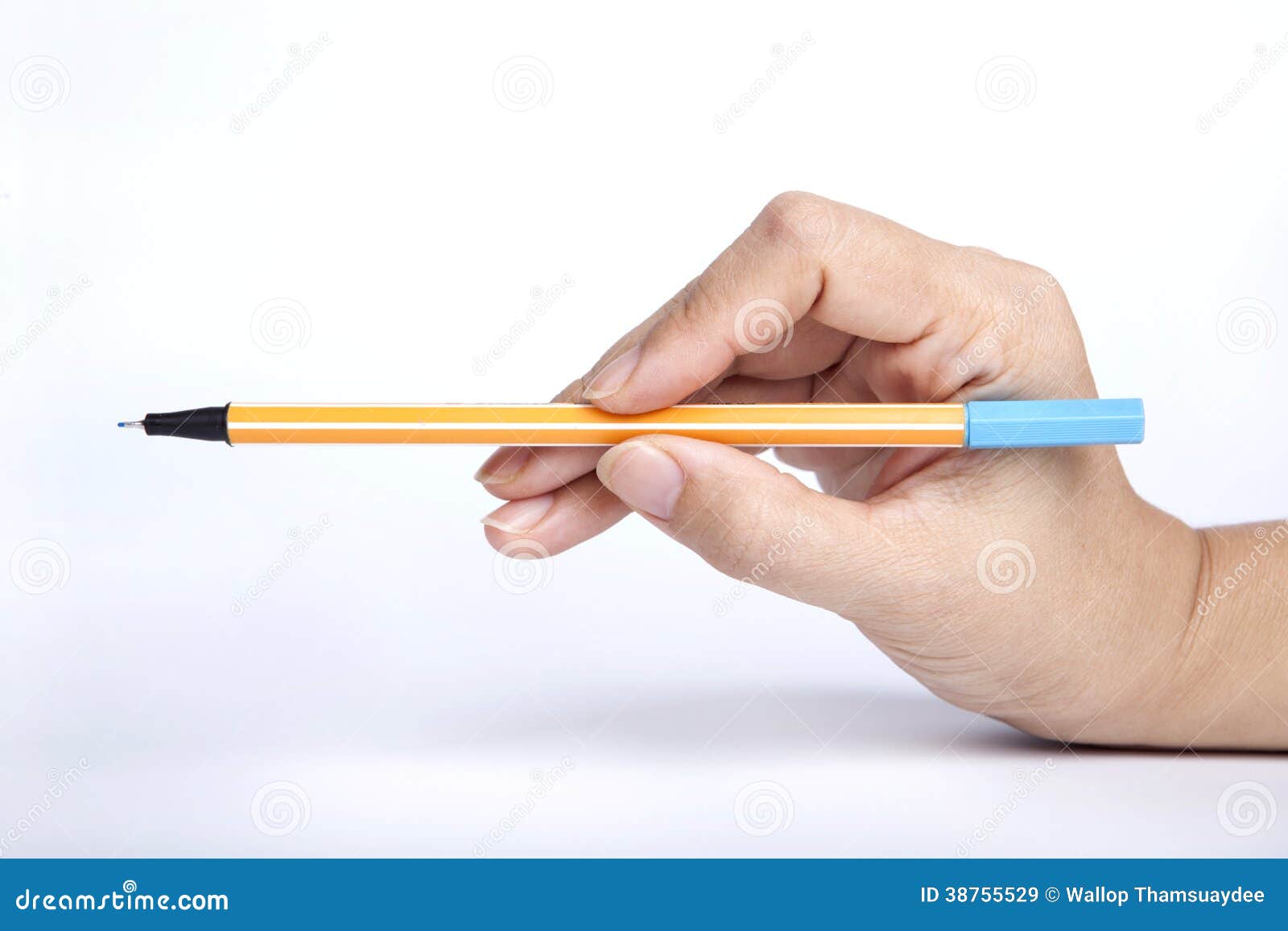 Stift in der Hand stockbild. Bild von hand, schreiben - 38755529