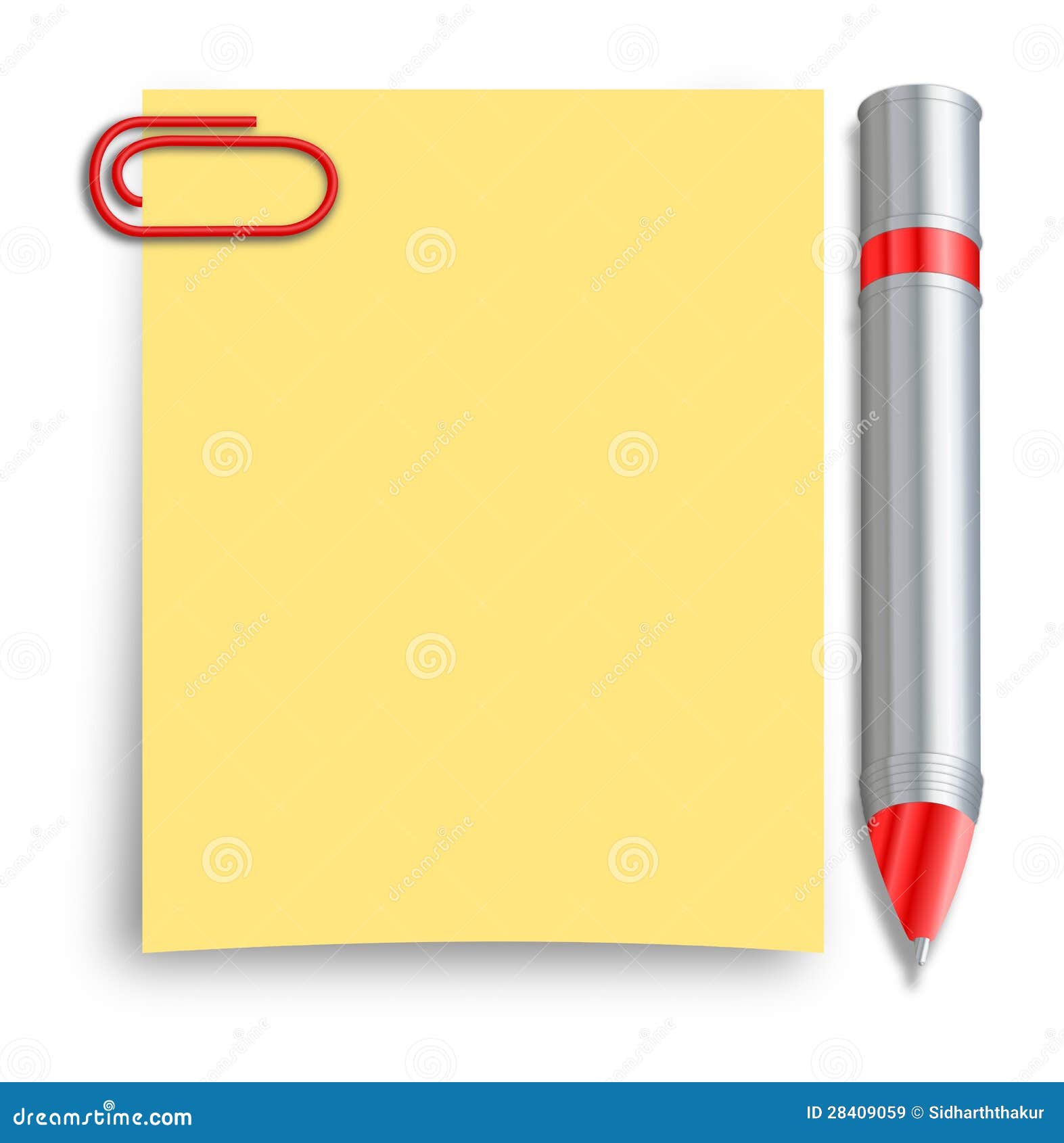 Stift und Papier stock abbildung. Illustration von liste - 28409059