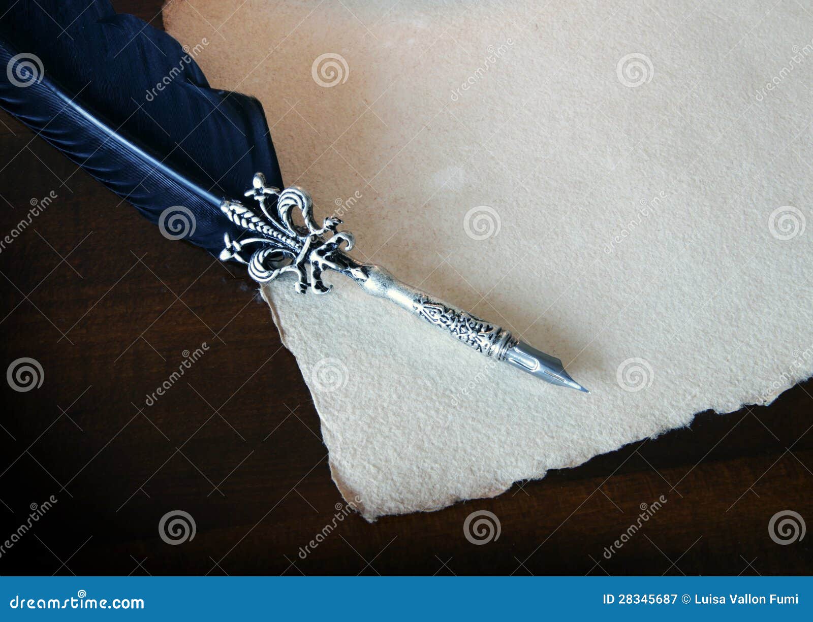 Stift und Papier Retro stockbild. Bild von material, braun - 28345687