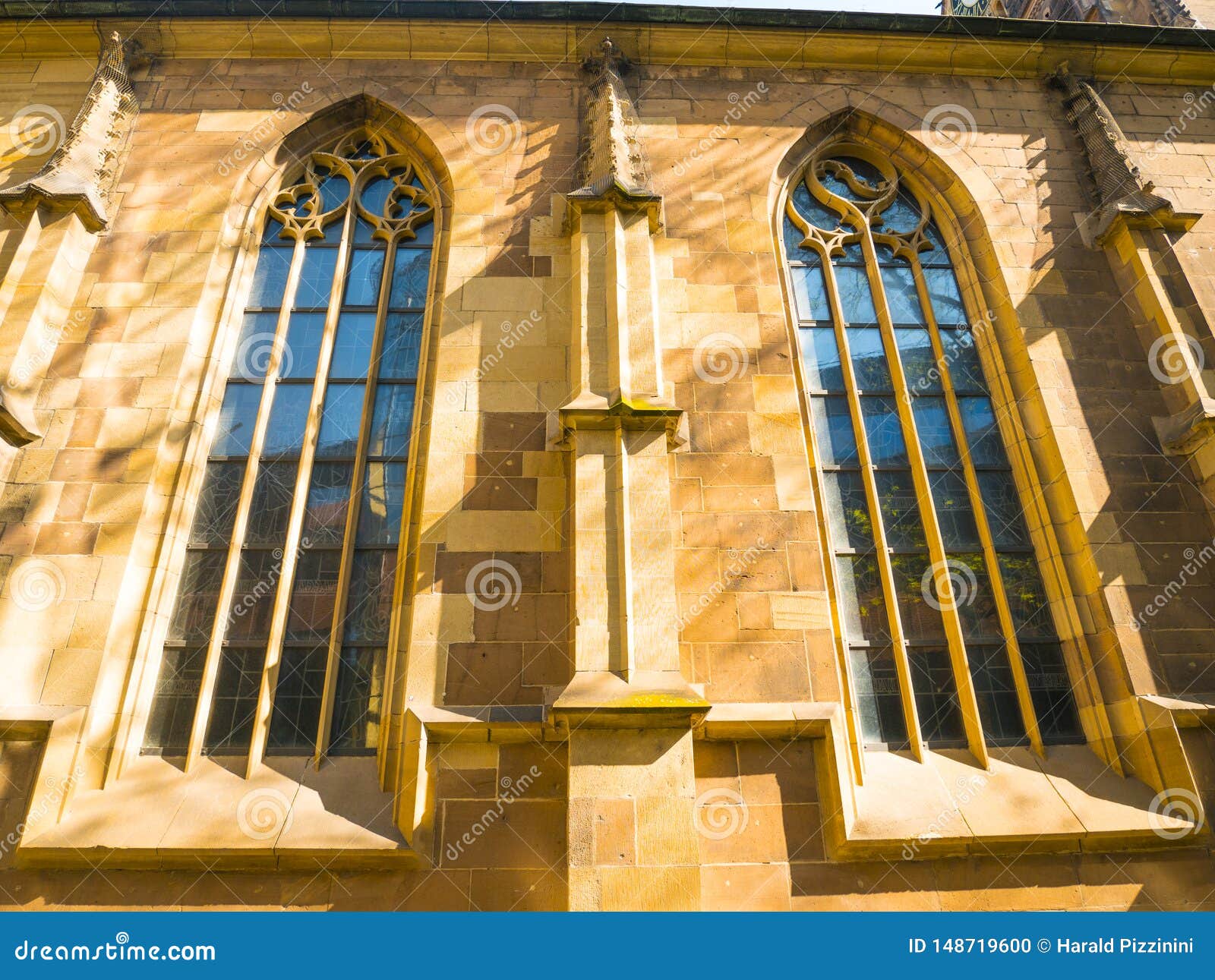 Stiftskirche Church Bell Tower in Stuttgart in Germany Stock Photo ...