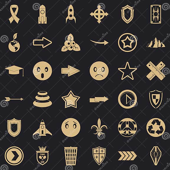 Stigmatize Icons Set, Simple Style Stock Vector - Illustration of ...
