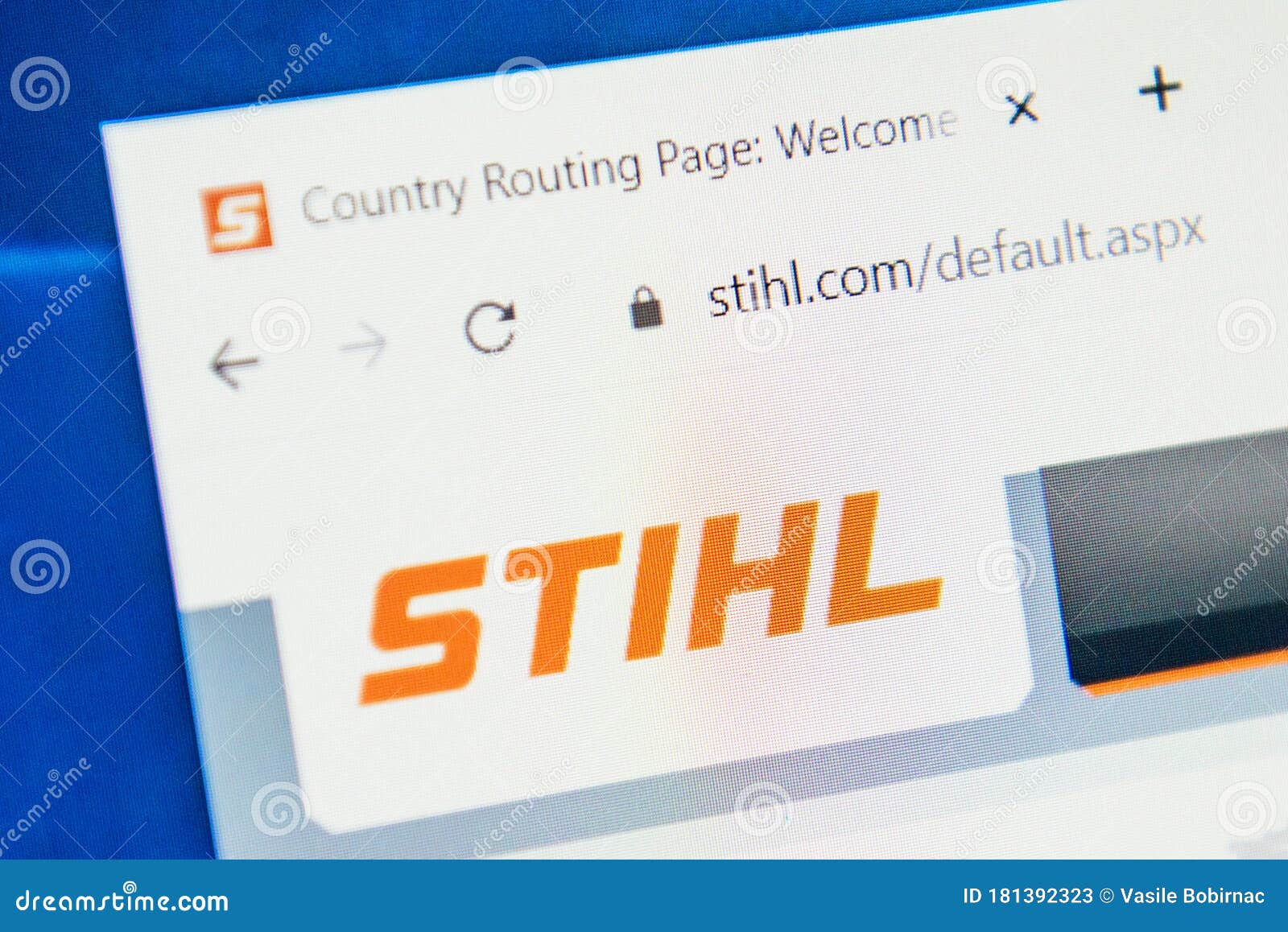 Stihl Web Site. Selective Focus. Editorial Stock Photo - Image of ...