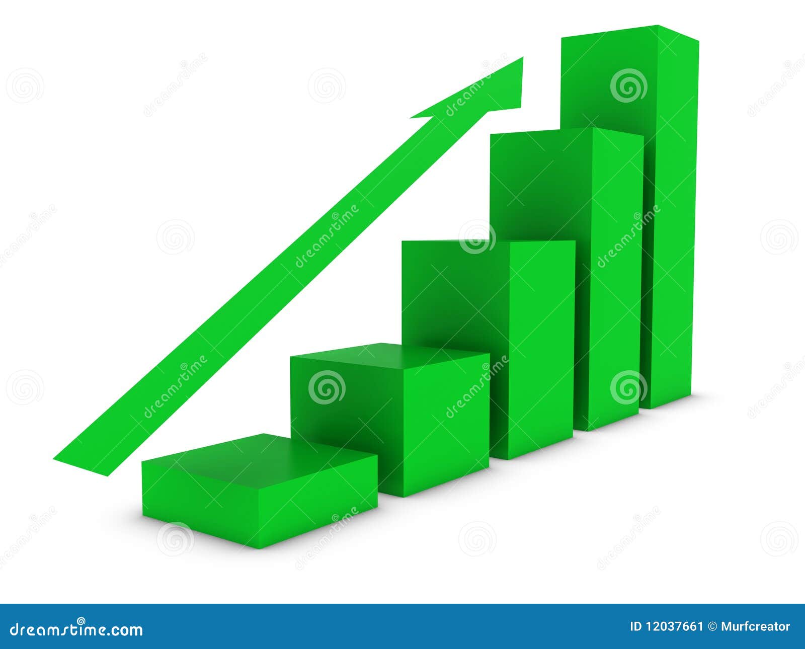 Stijgende Grafiek stock illustratie. Illustration of grafiek - 12037661