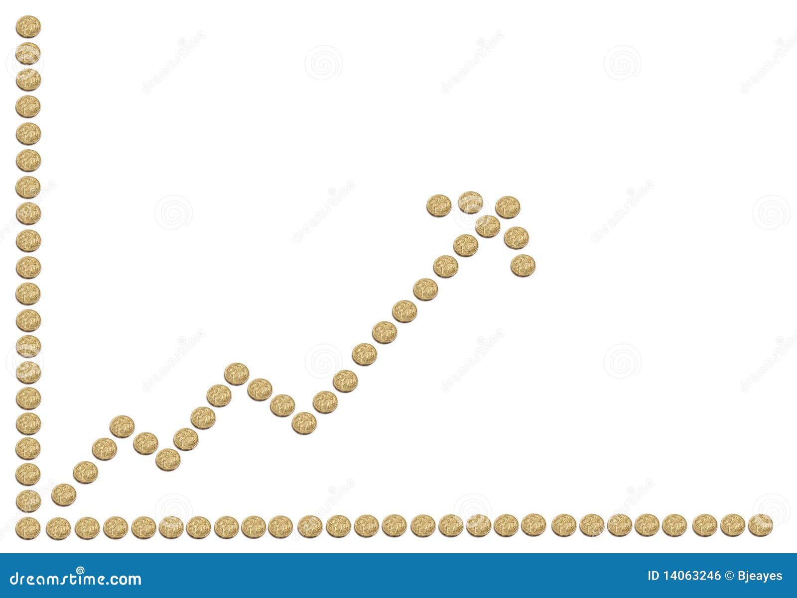 Stijgende grafiek stock foto. Image of inkomens, bankwezen - 14063246