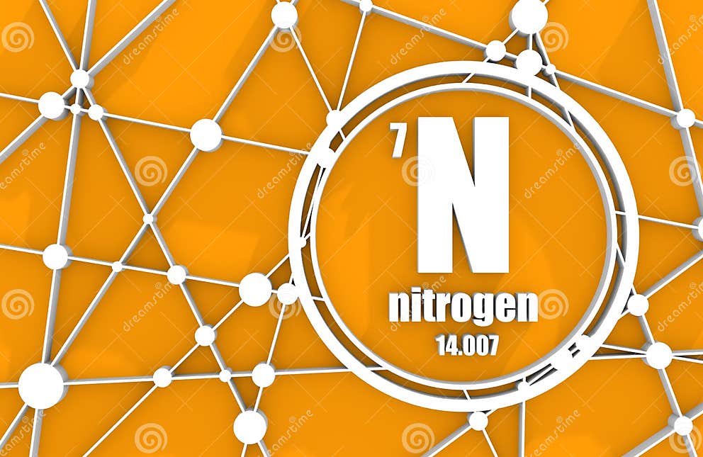 Stikstof chemisch element stock illustratie. Illustration of ...