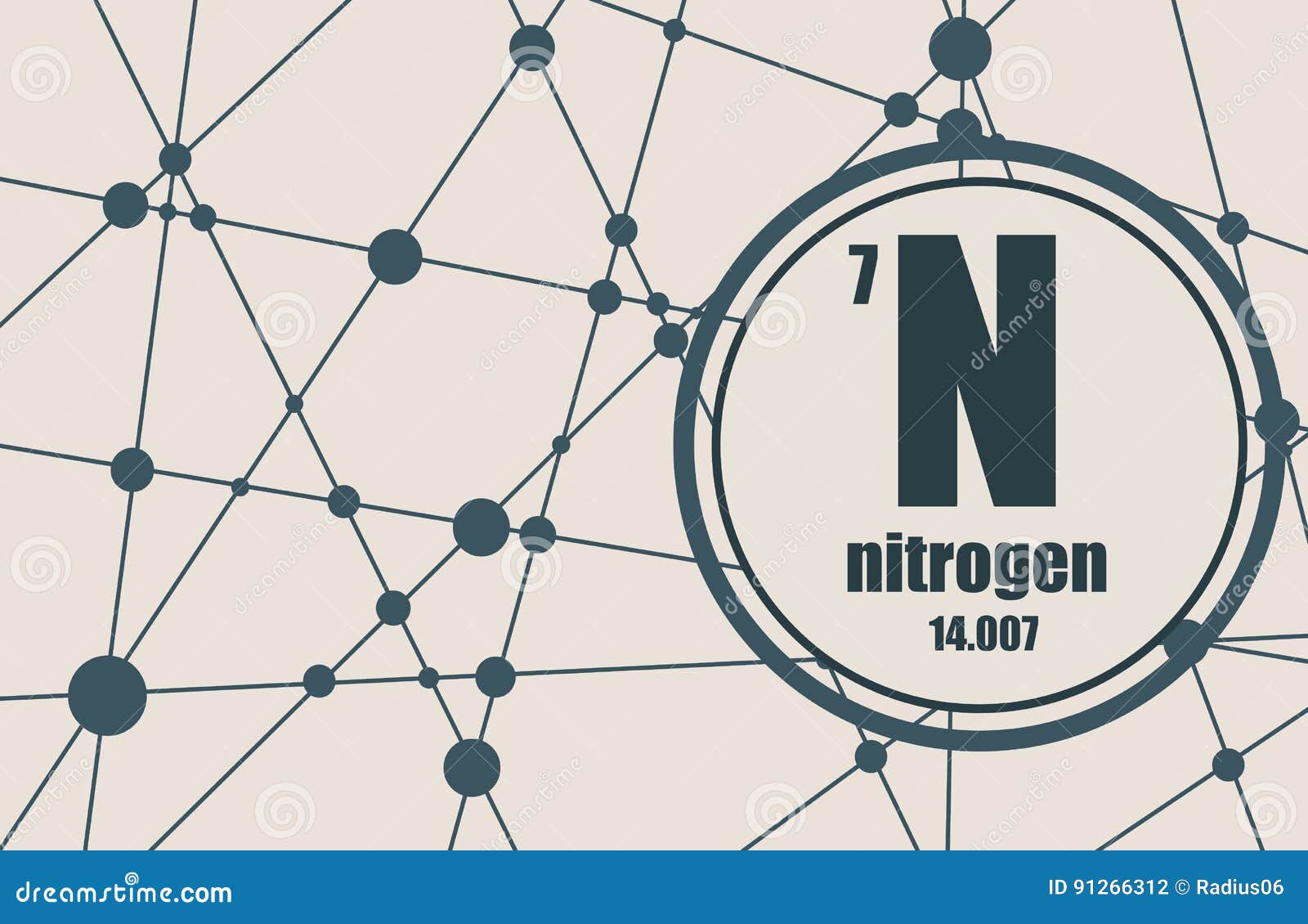 Stikstof chemisch element vector illustratie. Illustration of ...