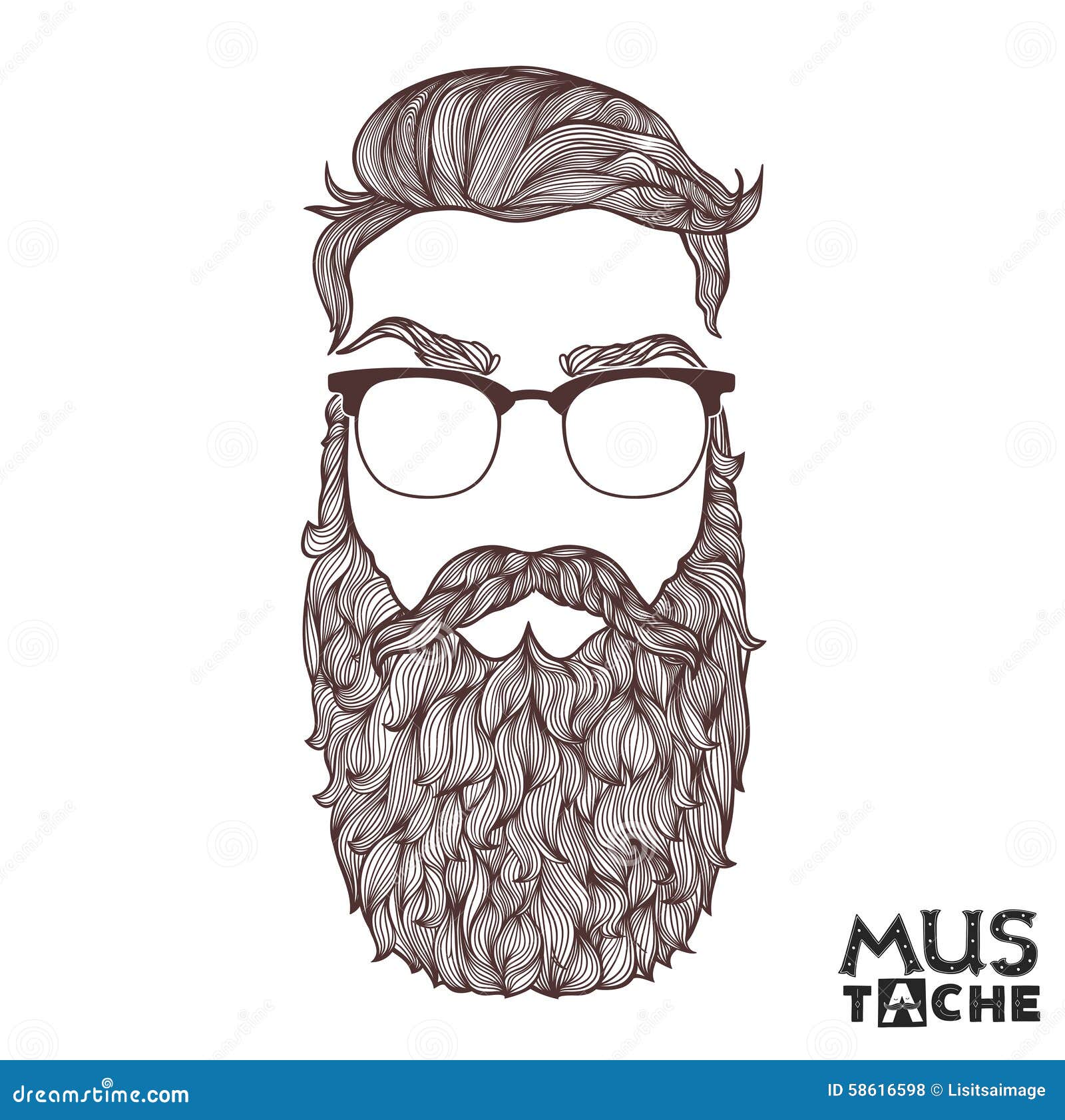 Stile Della Barba E Di Capelli Dei Baffi Illustrazione Vettoriale ... Stile Della Barba E Di Capelli Dei Baffi Illustrazione Vettoriale ...