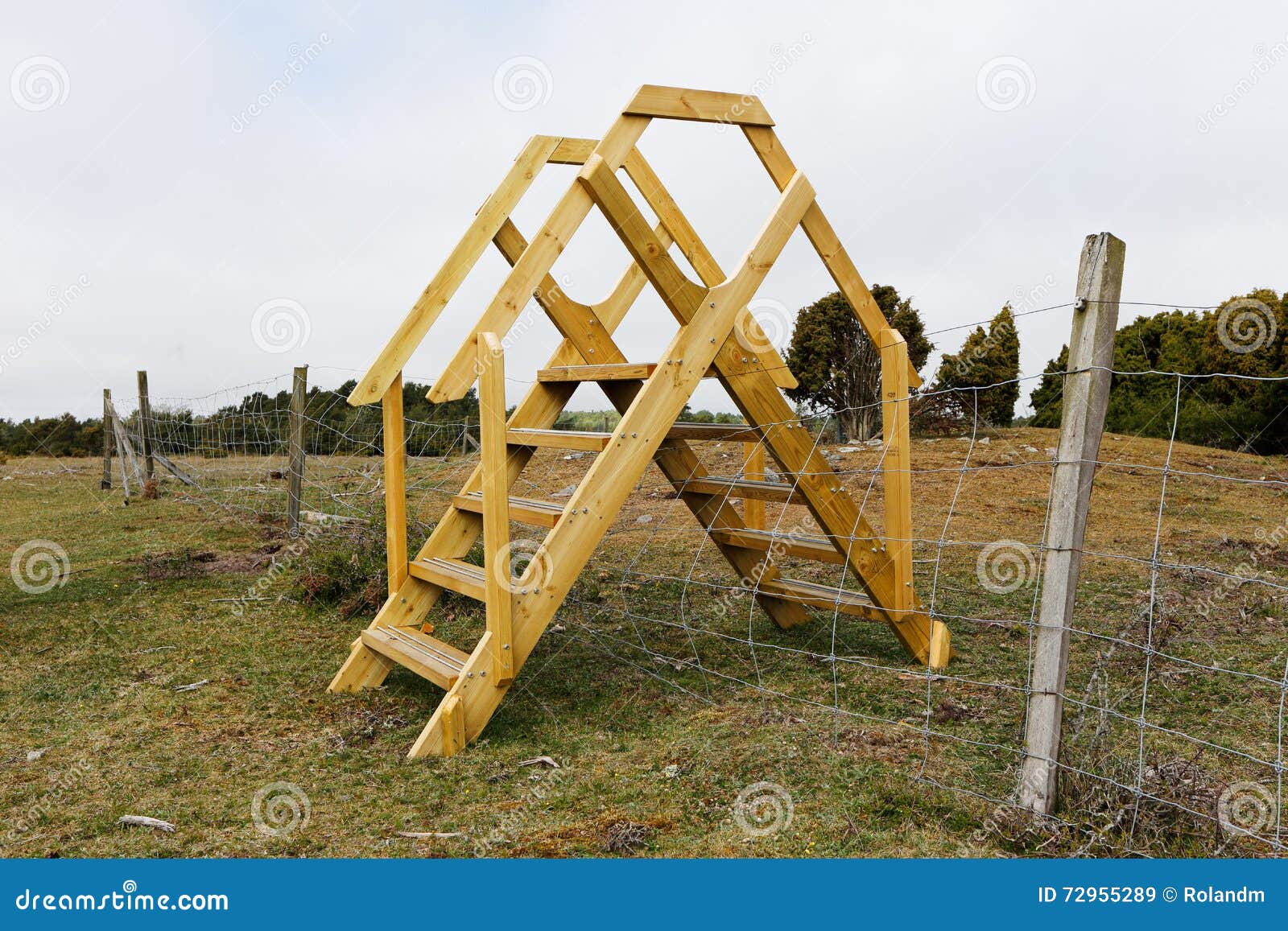 Stile over the fence stock image. Image of stairway, object - 72955289