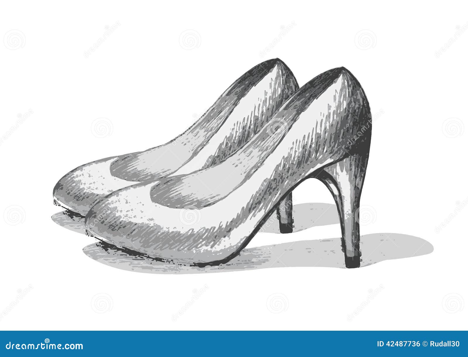 Stiletto stock vector. Illustration of lady, vintage - 42487736