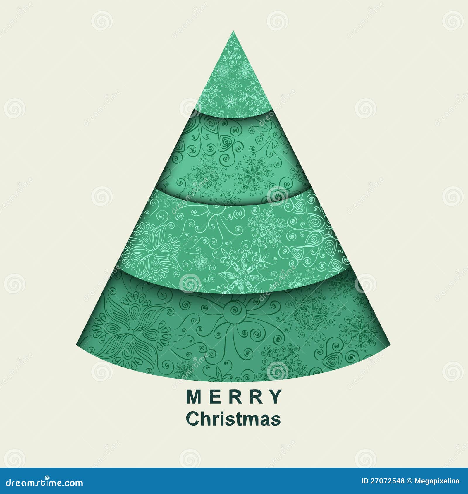 Stilisiert Weihnachtsbaum vektor abbildung. Illustration von grün ...