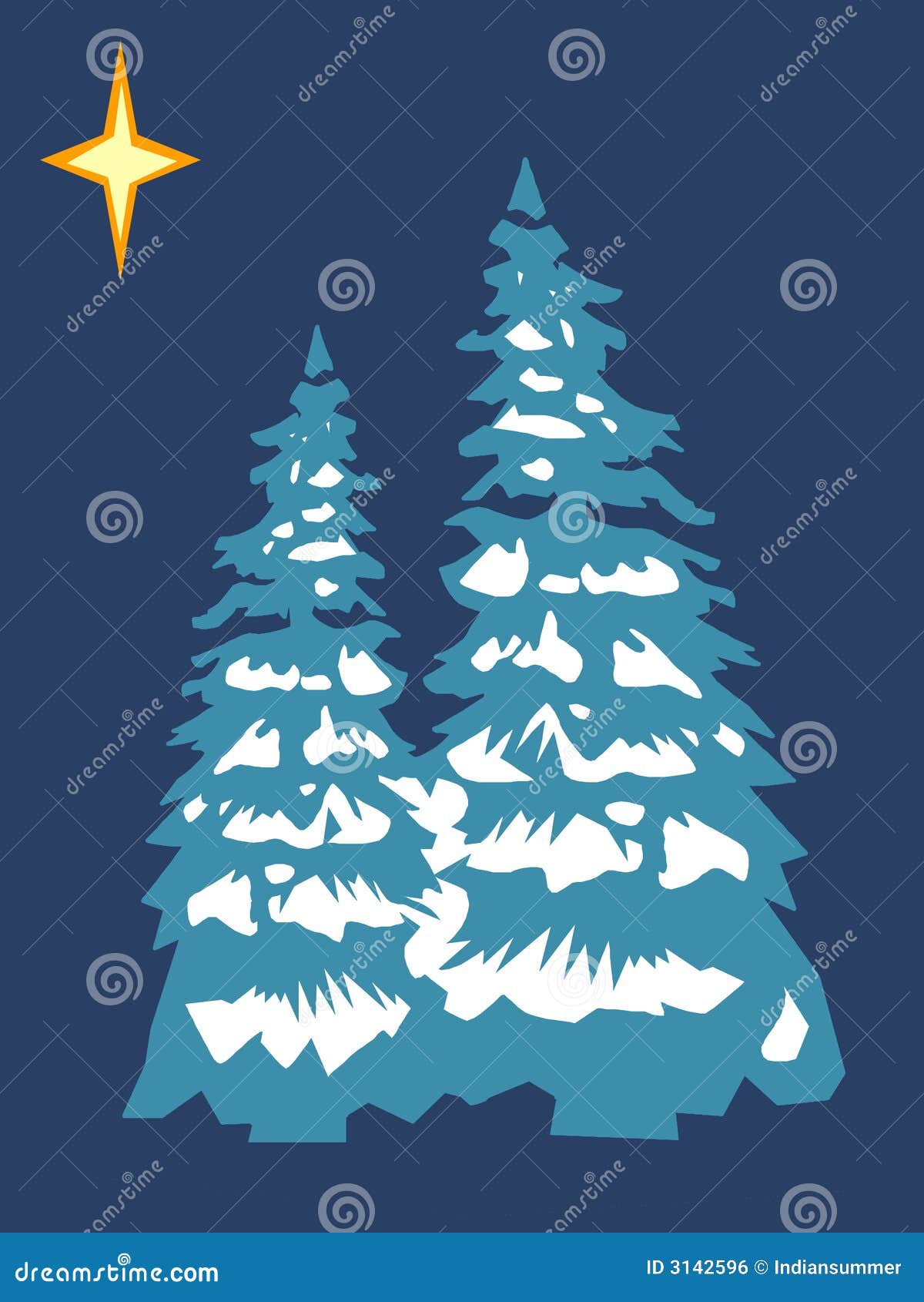Stilisiert Weihnachtsbaum stock abbildung. Illustration von ...