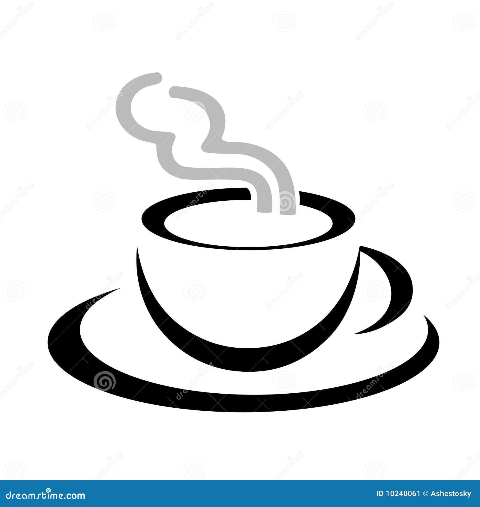 Stilisiert Zeichenvektor Der Kaffeetasse Vektor Abbildung ...