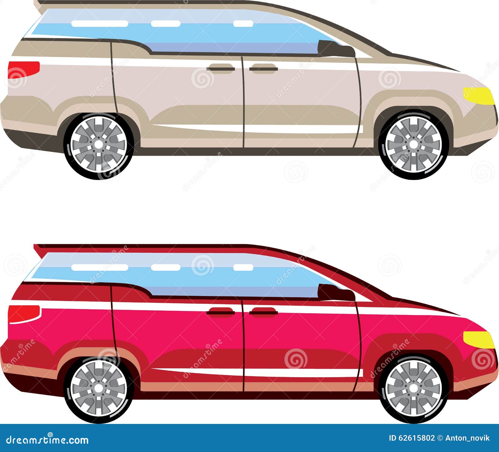 Stilisierte Familie Van Vector Vektor Abbildung - Illustration von ...