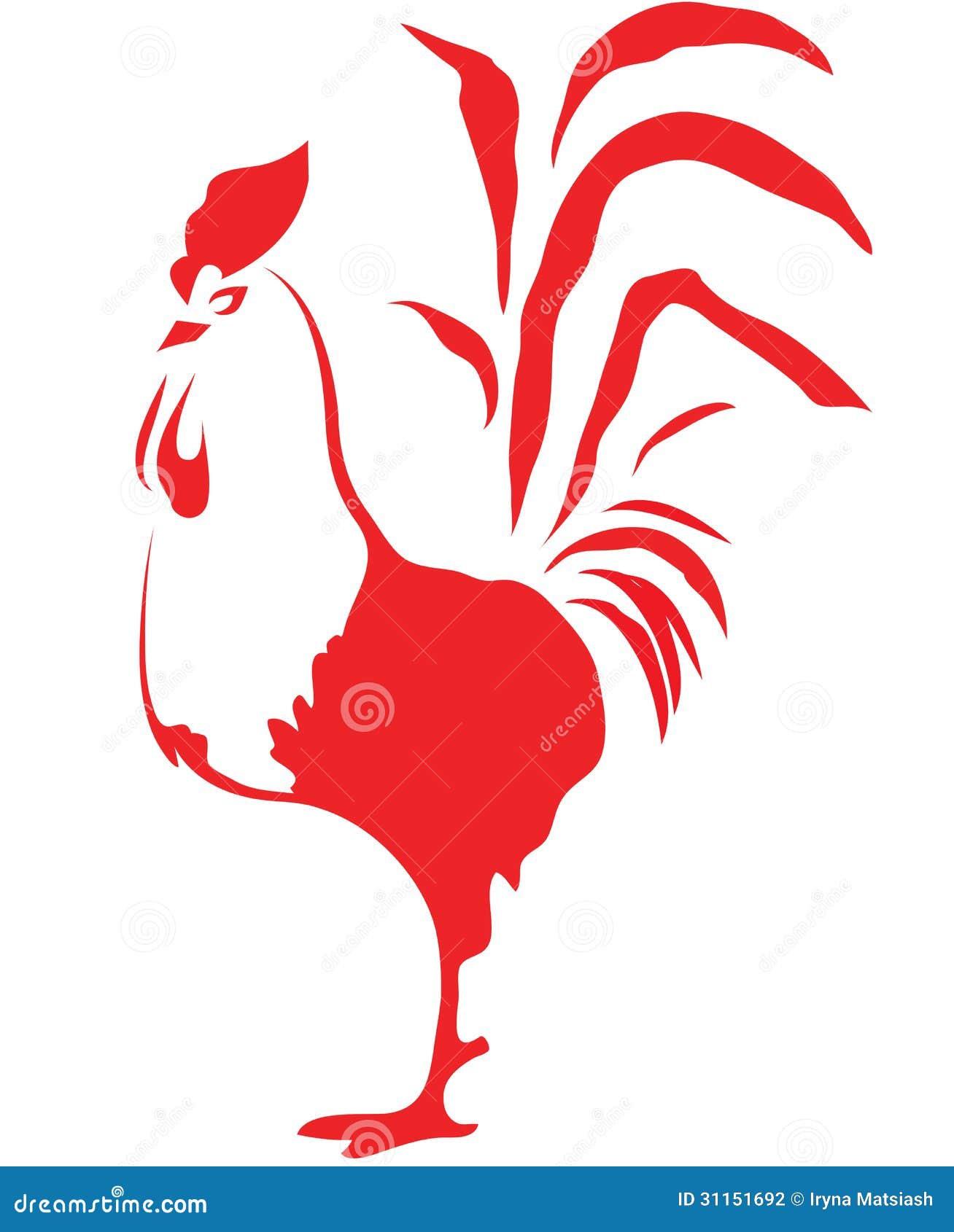 Stilisierter Hahn vektor abbildung. Illustration von symbol - 31151692