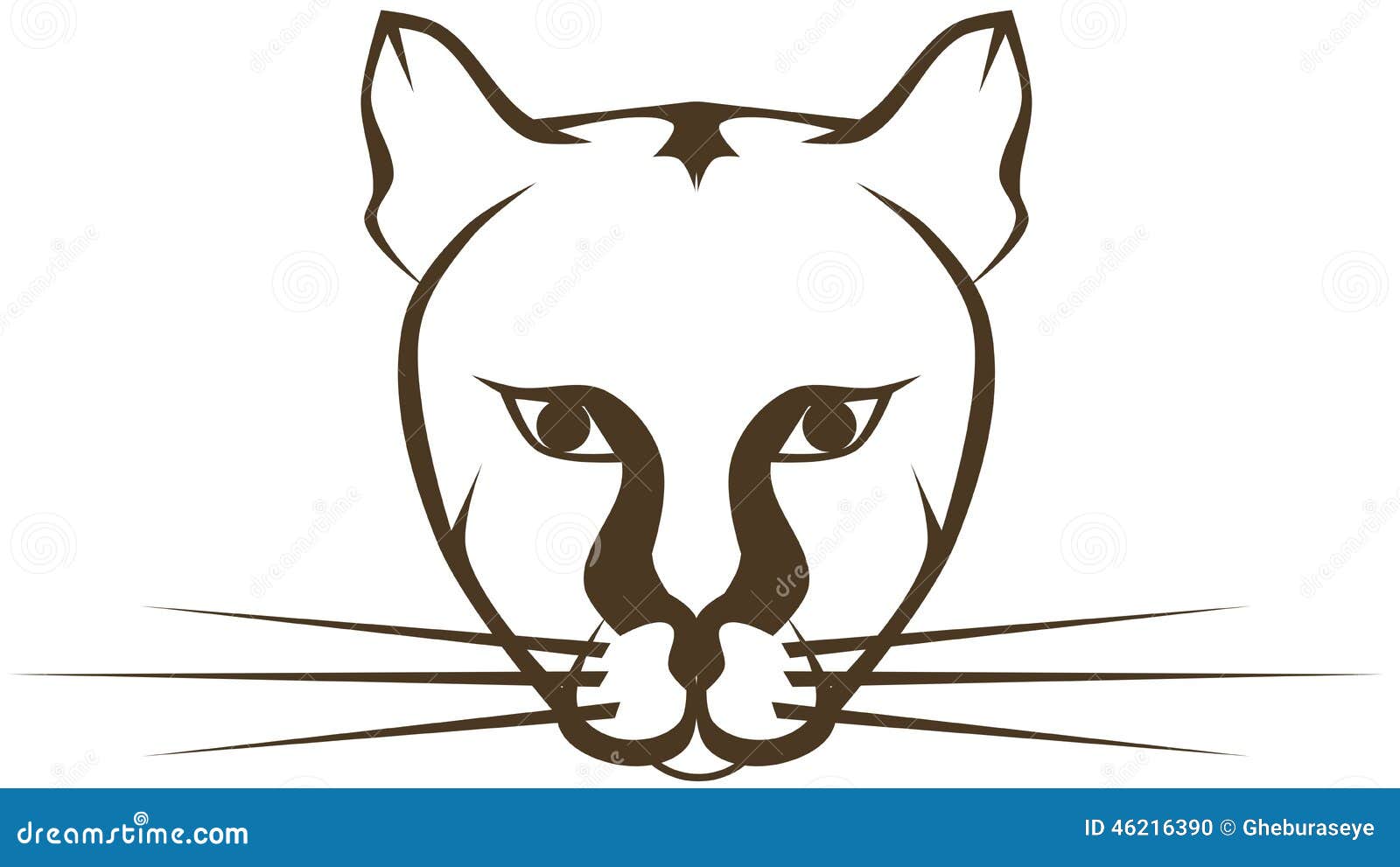 Stilisierter Lokalisierter Puma Vektor Abbildung - Illustration von ...