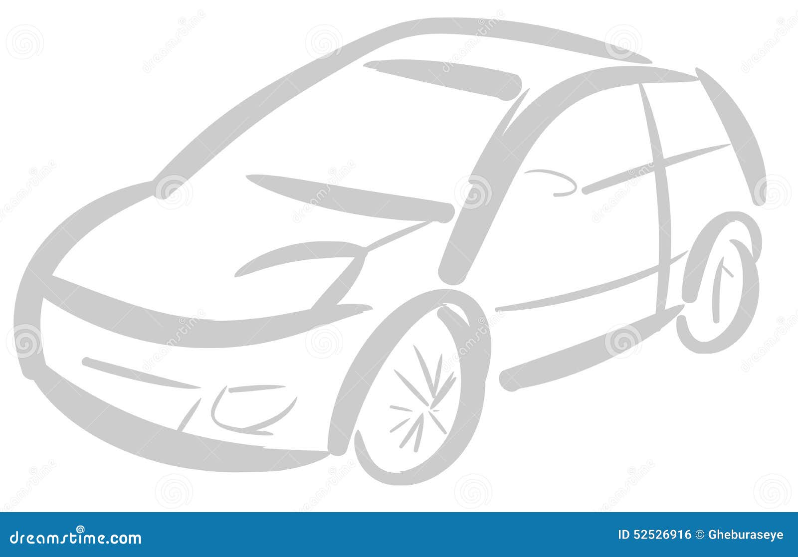 Stilisiertes Auto Lokalisiert Vektor Abbildung - Illustration von ...