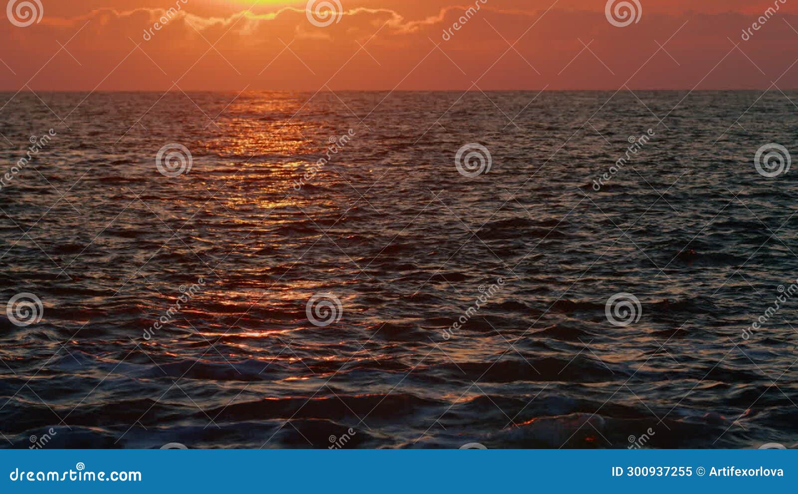 Golden Sea at Sunset. Reflection and Ripples on Sea Water Surface at ...
