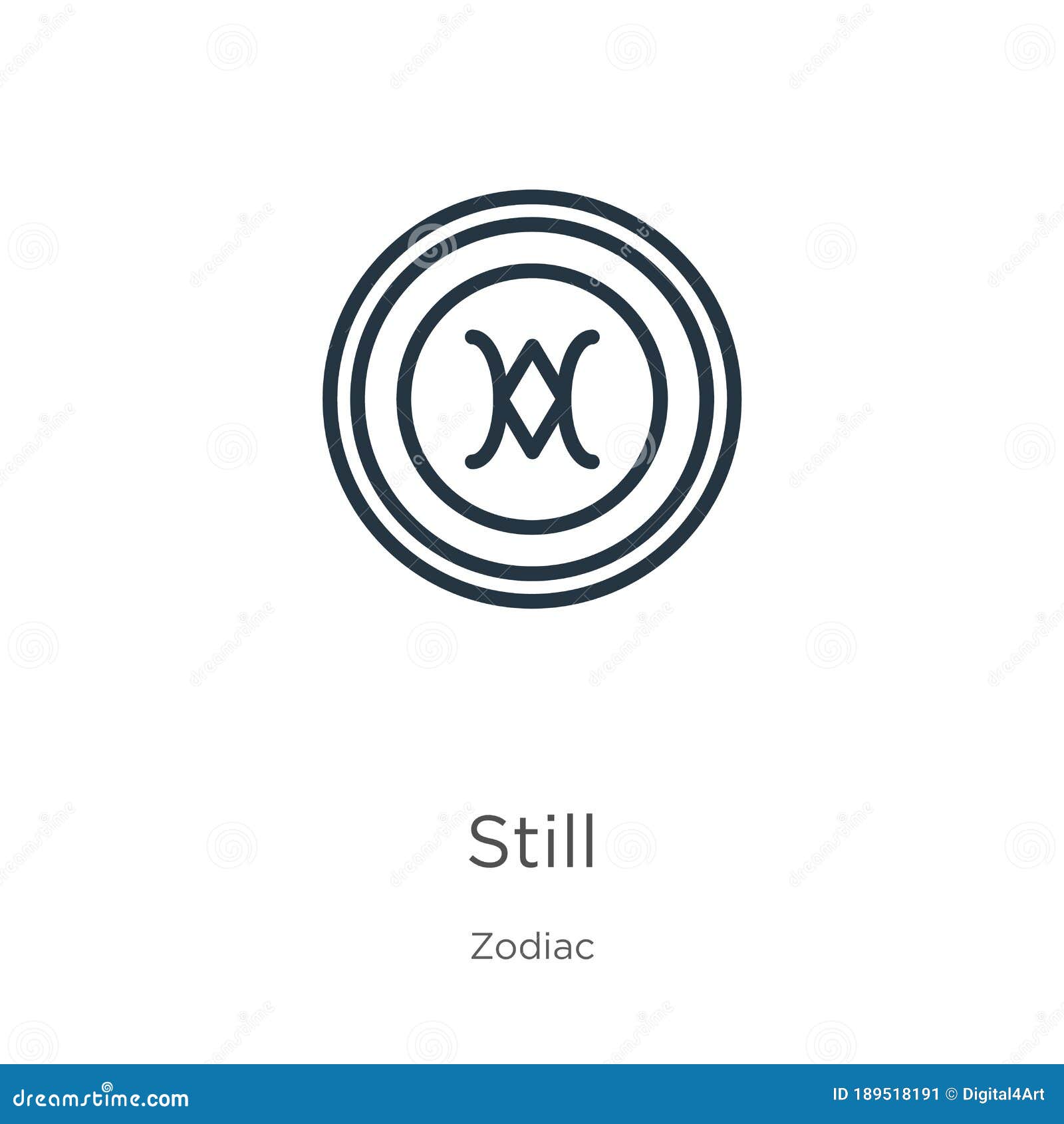 Still Icon. Thin Linear Still Outline Icon Isolated on White Background ...