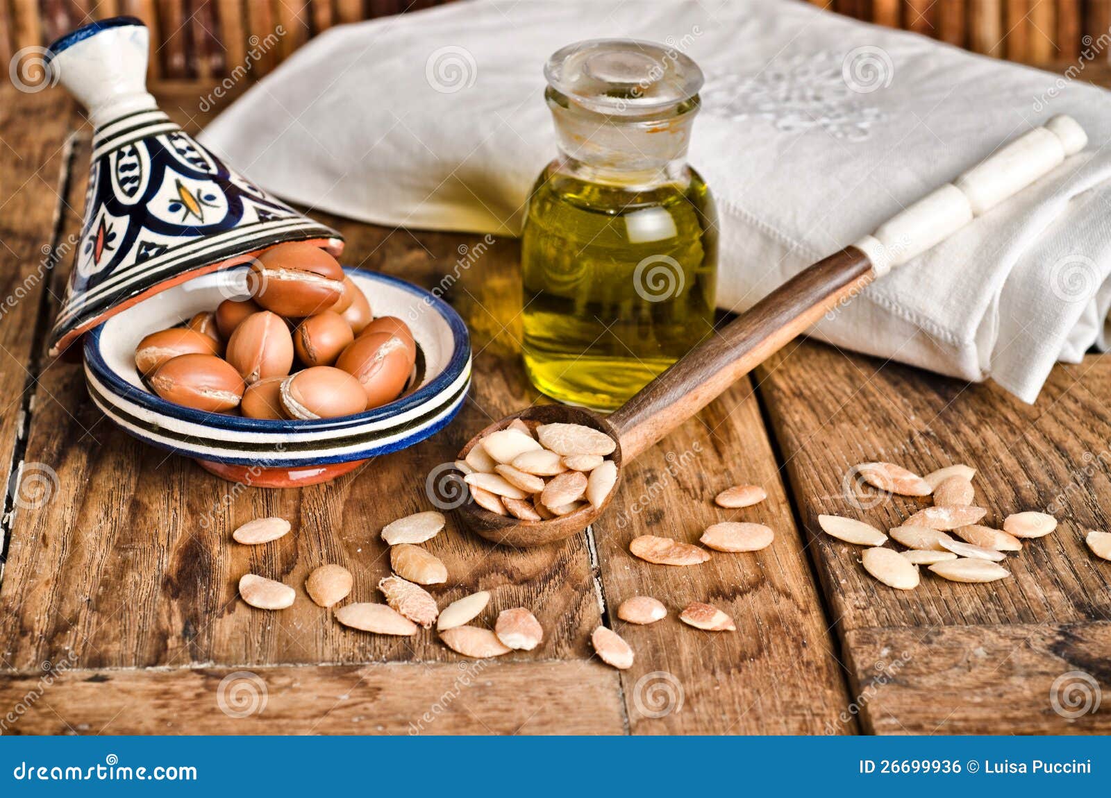 Argan Fruit Argania Spinosa, Nuts, This Seeds Is Used In Cosme Stock ...