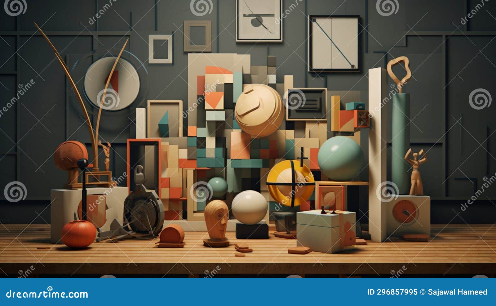 A Still Life Arrangement of Objects Transformed into a Cubist ...