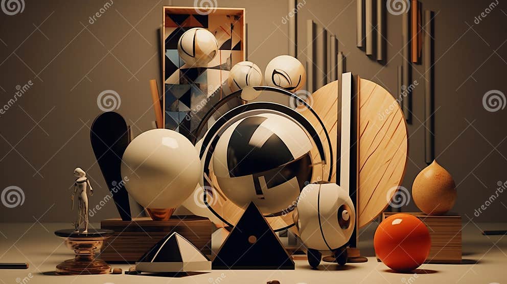 A Still Life Arrangement of Objects Transformed into a Cubist ...