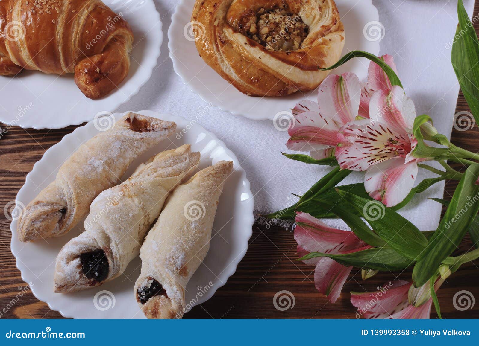 Still Life with Baking. Homemade Baking Stock Photo - Image of vase ...