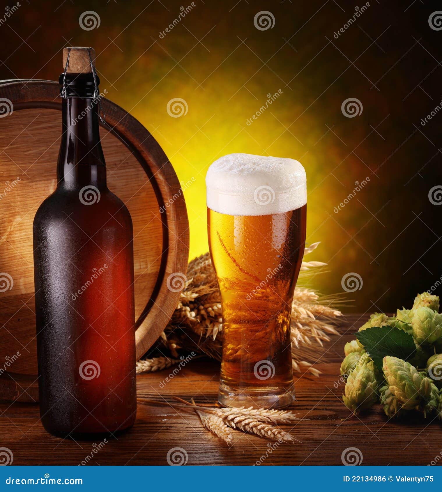 Still life with beer stock photo. Image of lager, drink - 22134986