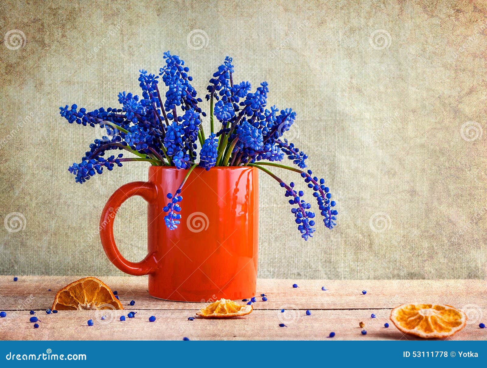 Still Life Bouquet Spring Flowers Blue Stock Photo - Image of classic ...
