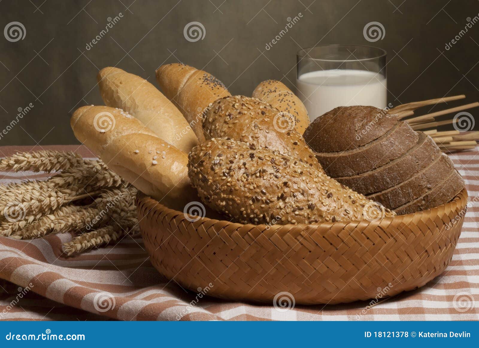Still-life with bread stock photo. Image of pastry, rusk - 18121378