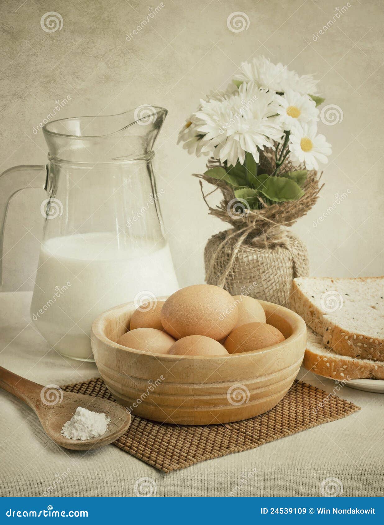 Still life breakfast stock image. Image of flour, coffee - 24539109