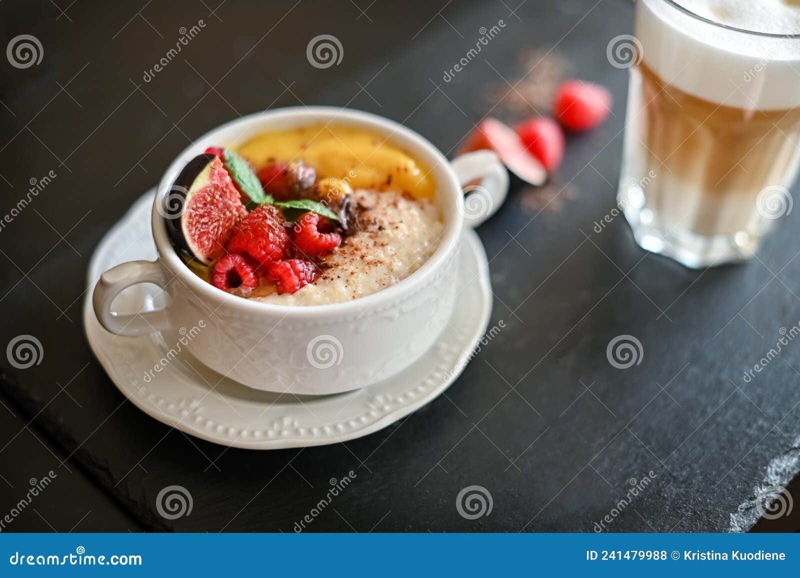 Still Life of Breakfast Oat Porridge Stock Photo - Image of gift ...