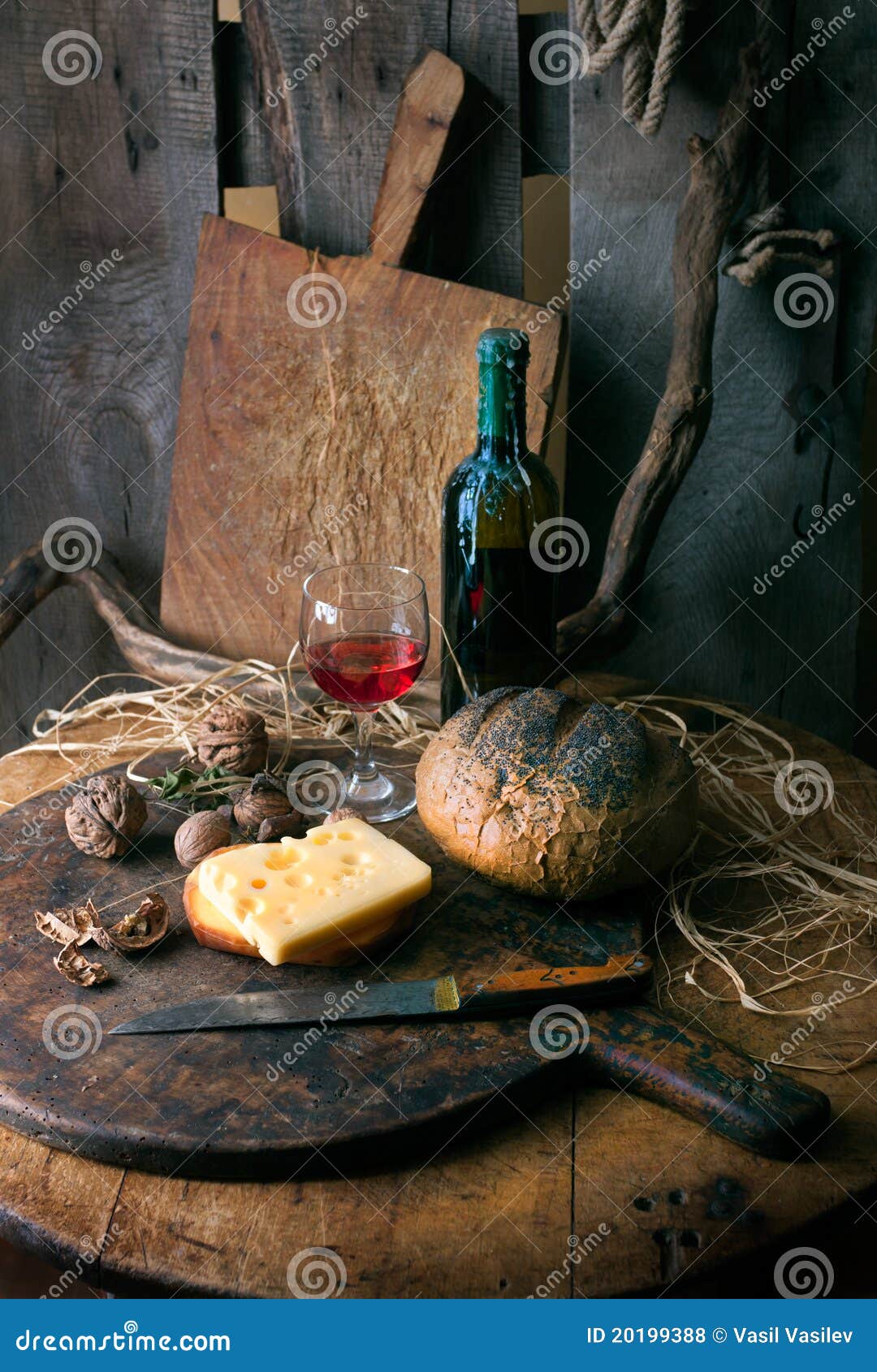 Still life with cheese stock photo. Image of wine, knife - 20199388