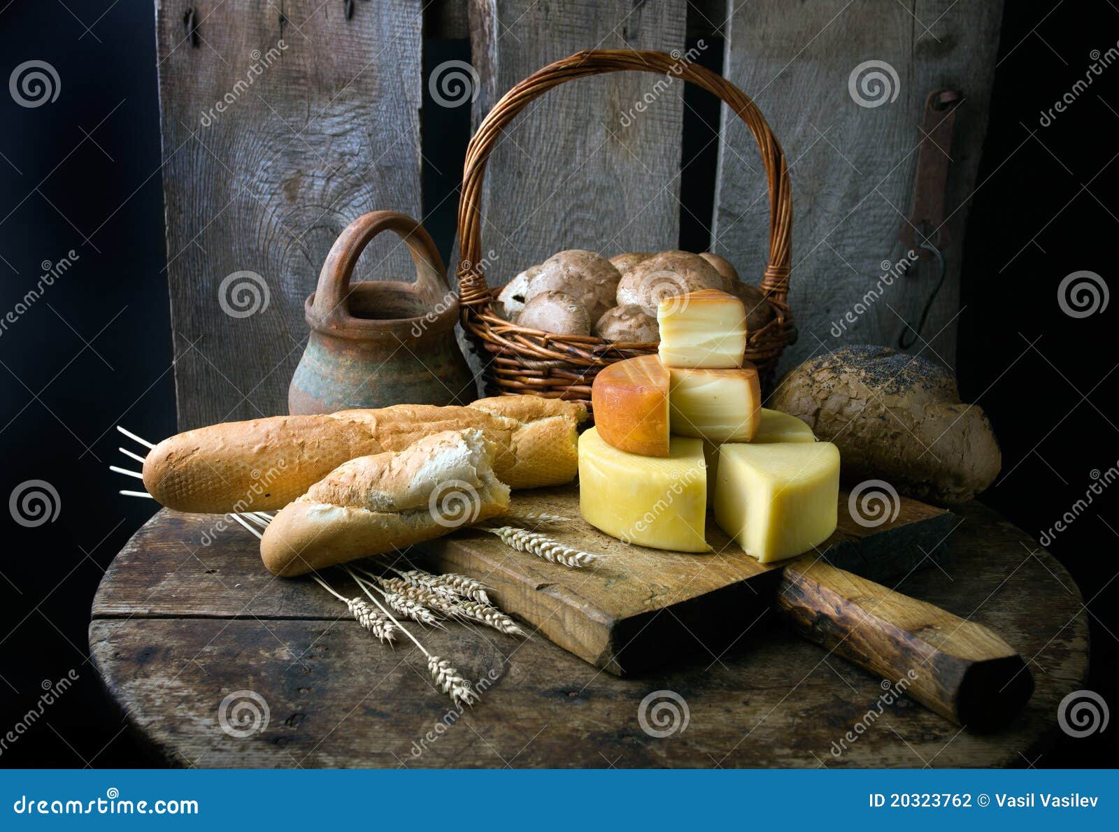 Still life with cheese stock photo. Image of wooden, abundance - 20323762
