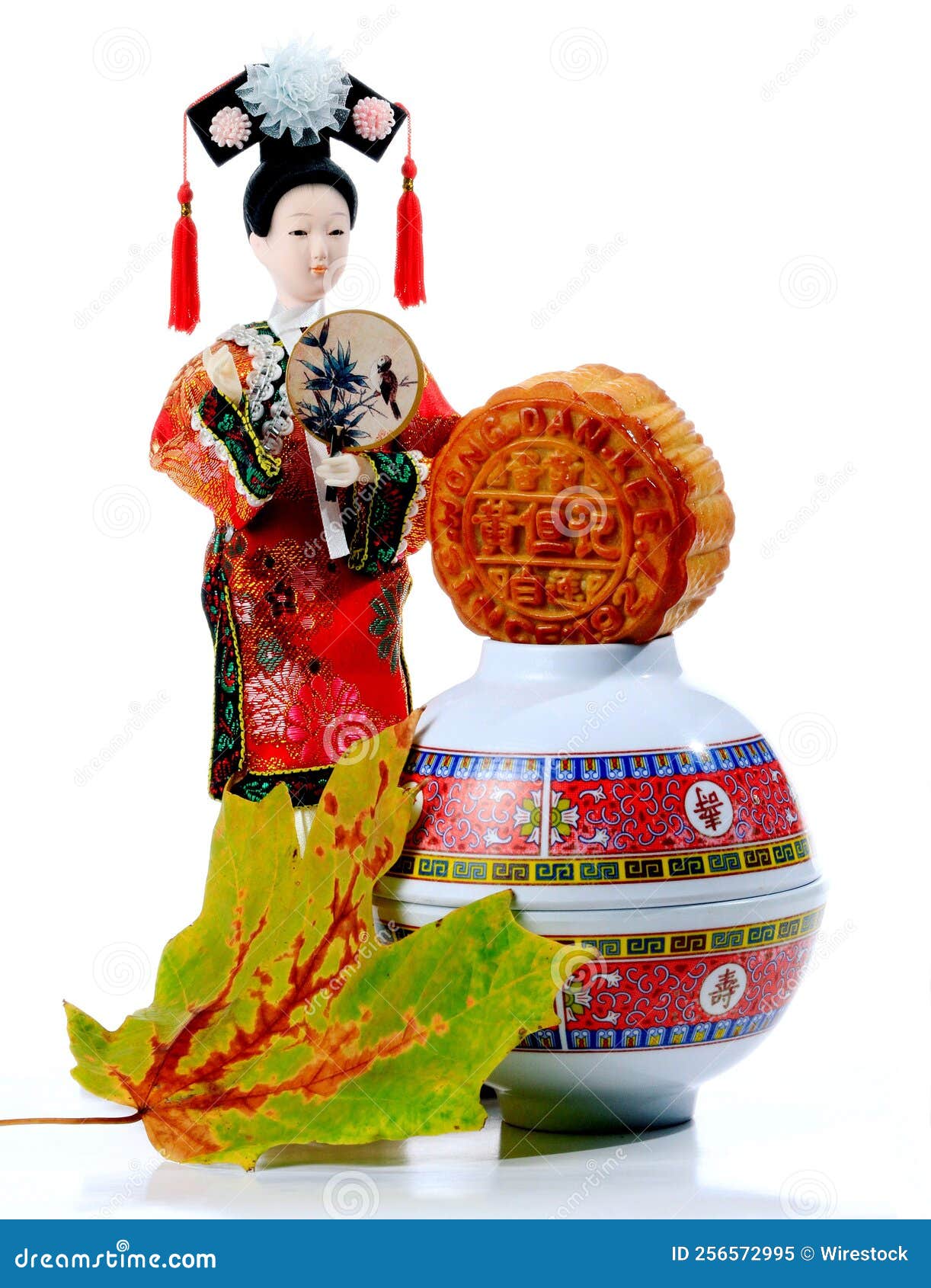 Still Life of Chinese Figure Showing Moon Cake Celebrating Chinese Mid ... Still Life of Chinese Figure Showing Moon Cake Celebrating Chinese Mid ...