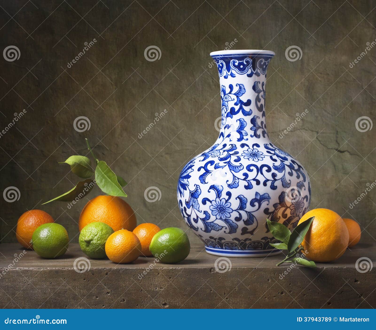 Still Life with Chinese Vase Stock Image - Image of composition ...
