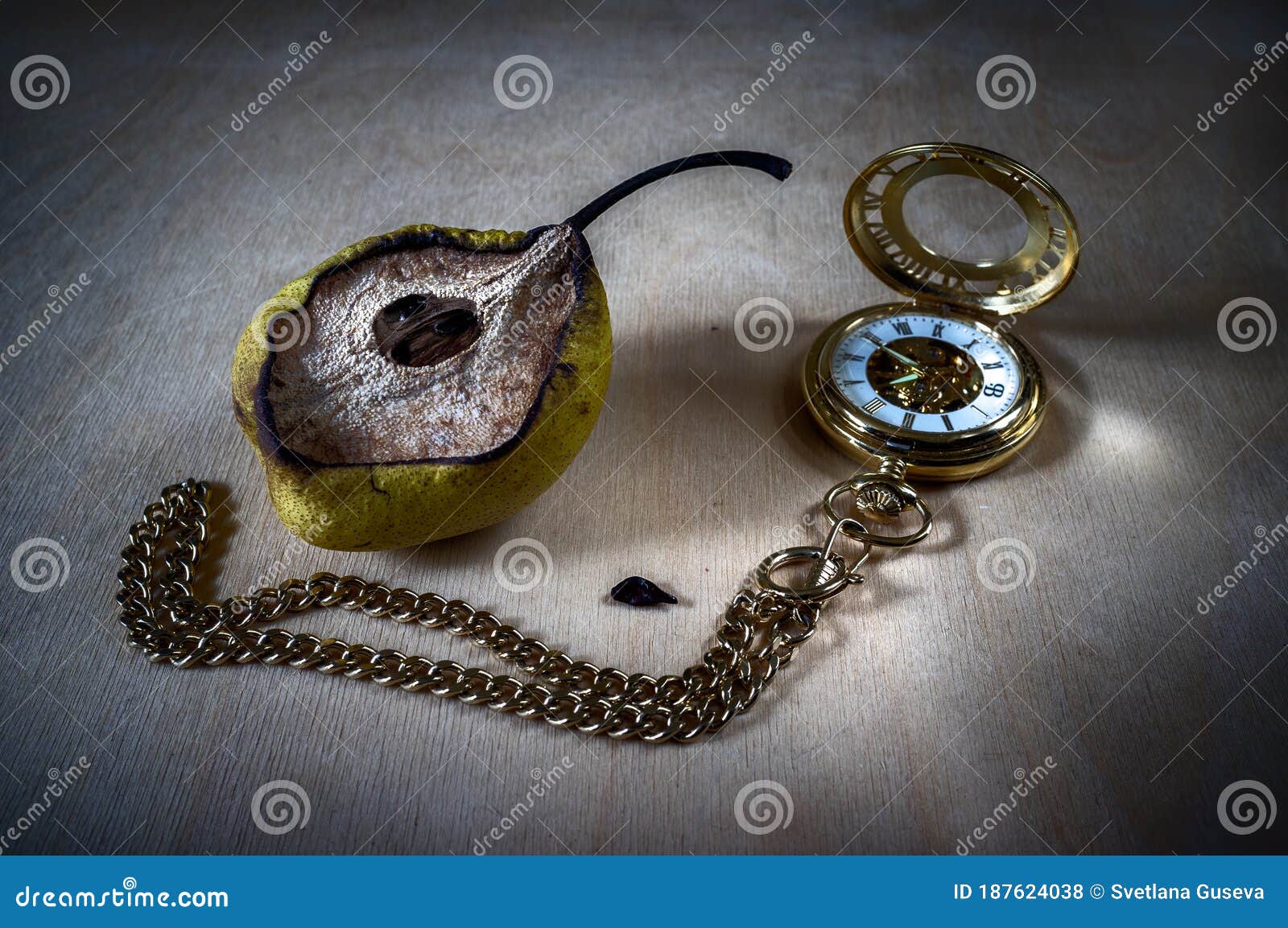 Clock On A Chain On White Background Royalty-Free Stock Photo ...