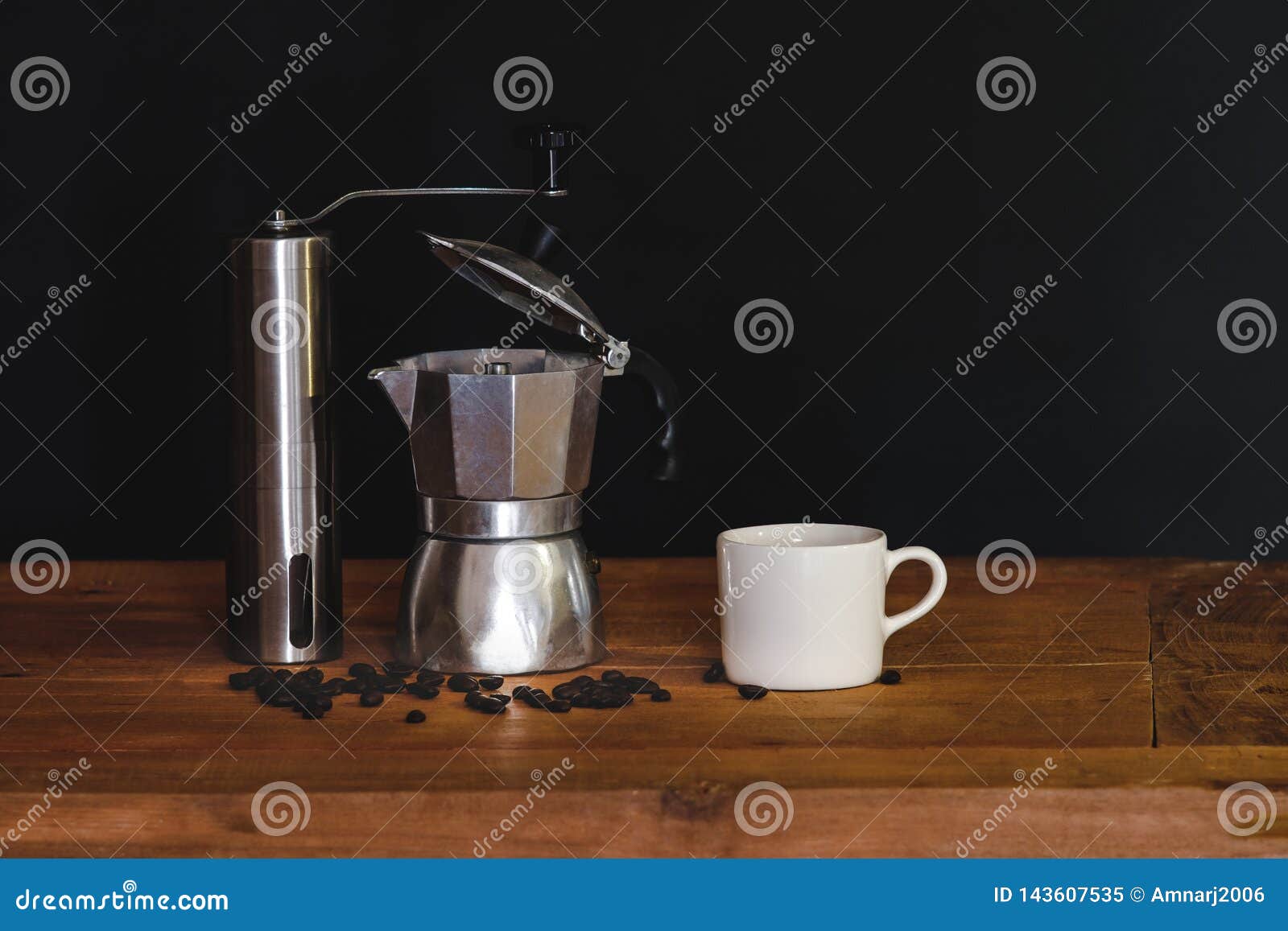 Still Life Coffee Maker and Cup Stock Image - Image of retro, aroma ...