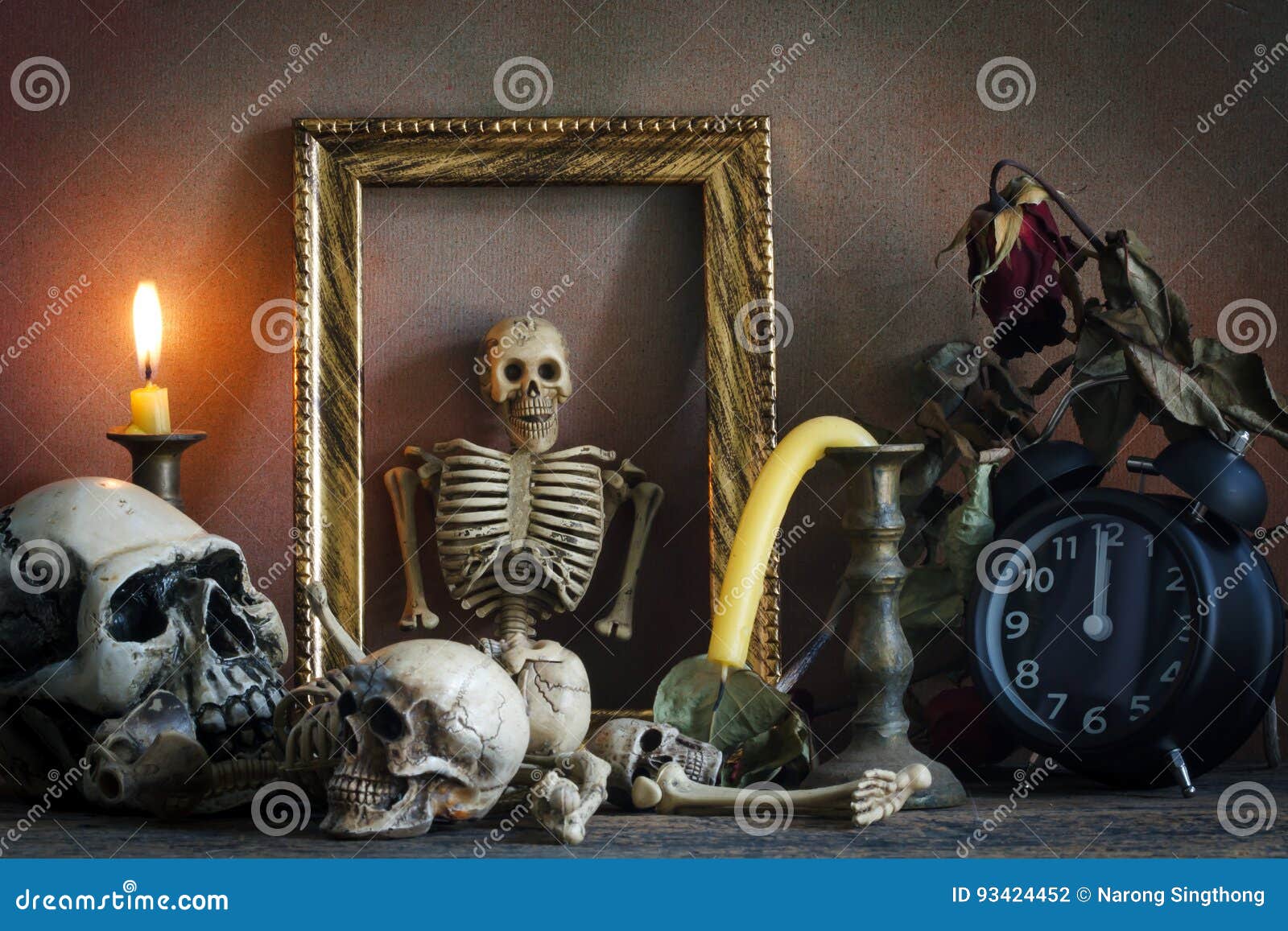 Still Life Concept,time and Death Stock Photo - Image of border, hint ...