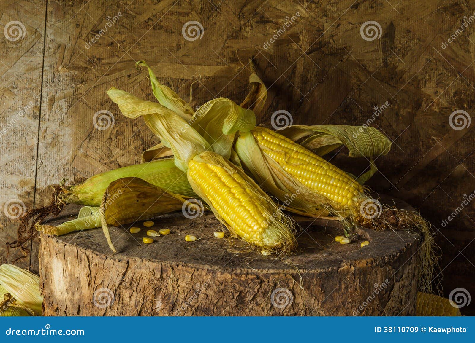 Still life with corn stock image. Image of leaf, basket - 38110709
