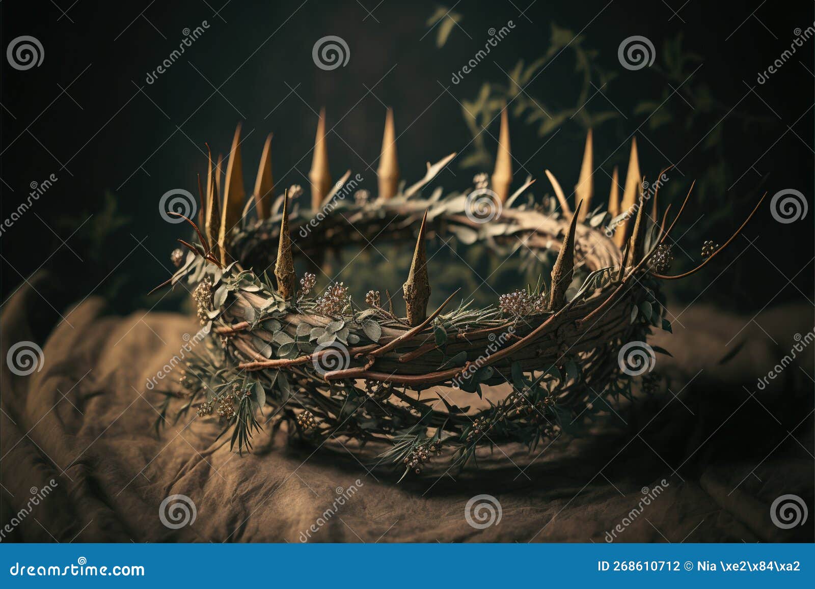 Still Life of Crown of Thorns, Creative Ai Stock Illustration - Illustration of eggs, flower ...